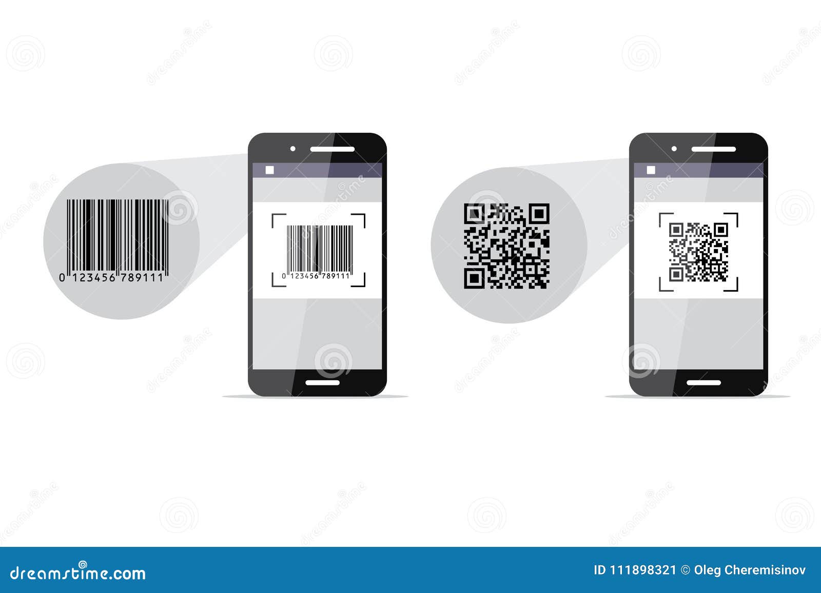 Qr Code Scanning Logo Design Qr Code Scanner On Smartphone Vector Design