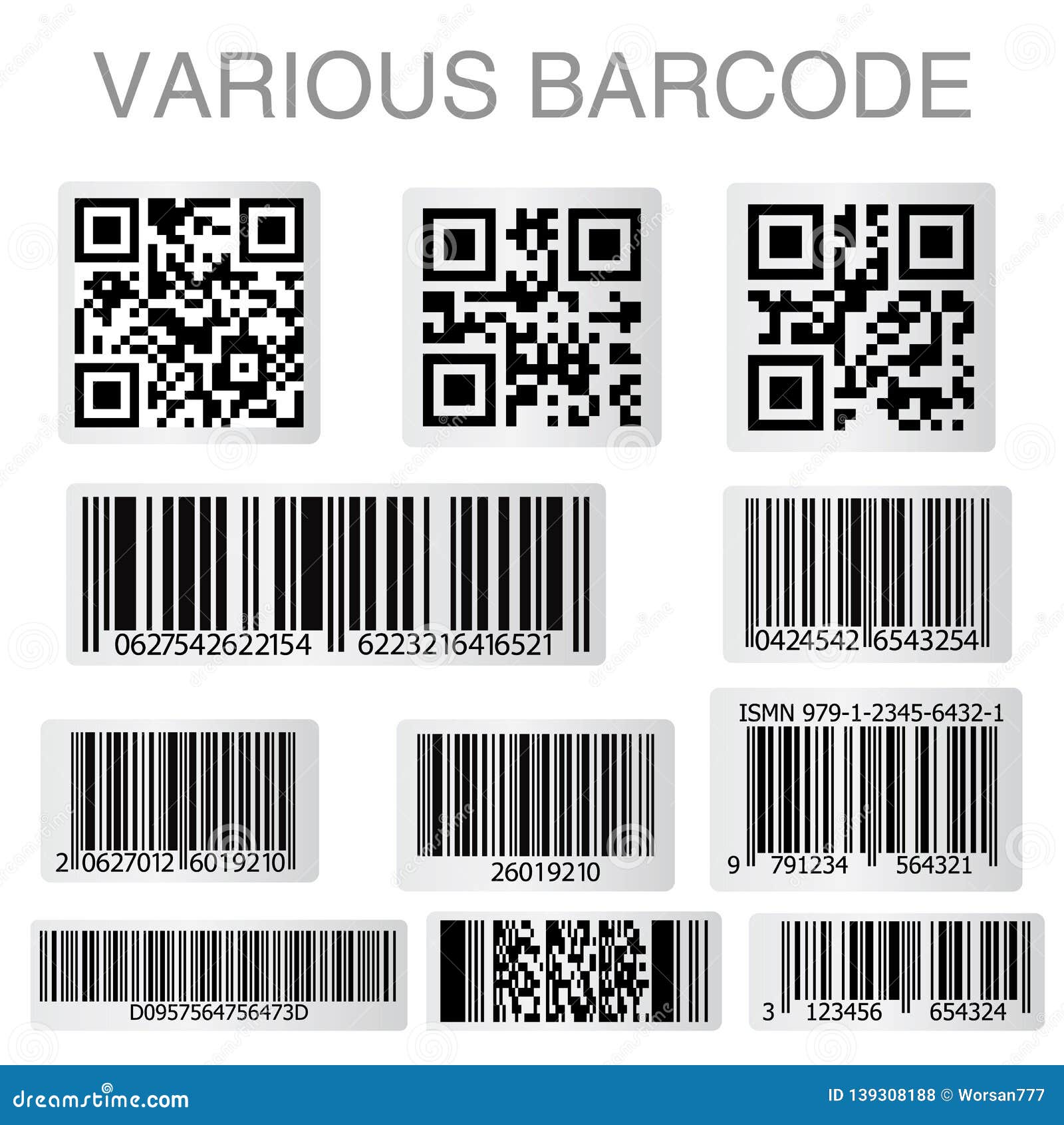 Barcode and Qr Code Sticker Collection. Vector Illustration Editorial ...