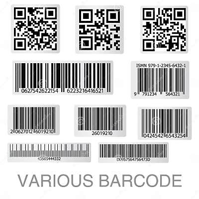 Barcode and Qr Code Sticker Collection. Vector Illustration Editorial ...