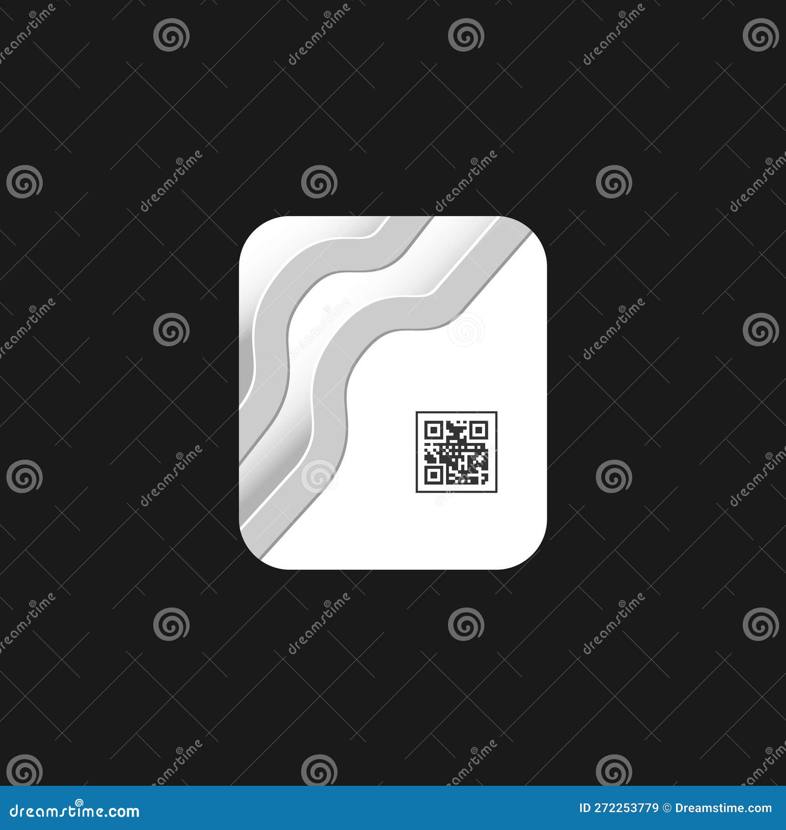 Barcode Qr Label with Abstract White Texture Concept Stock Vector ...