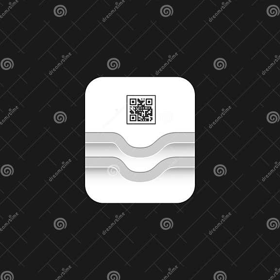 Barcode Qr Label with Abstract White Texture Design Stock Vector ...