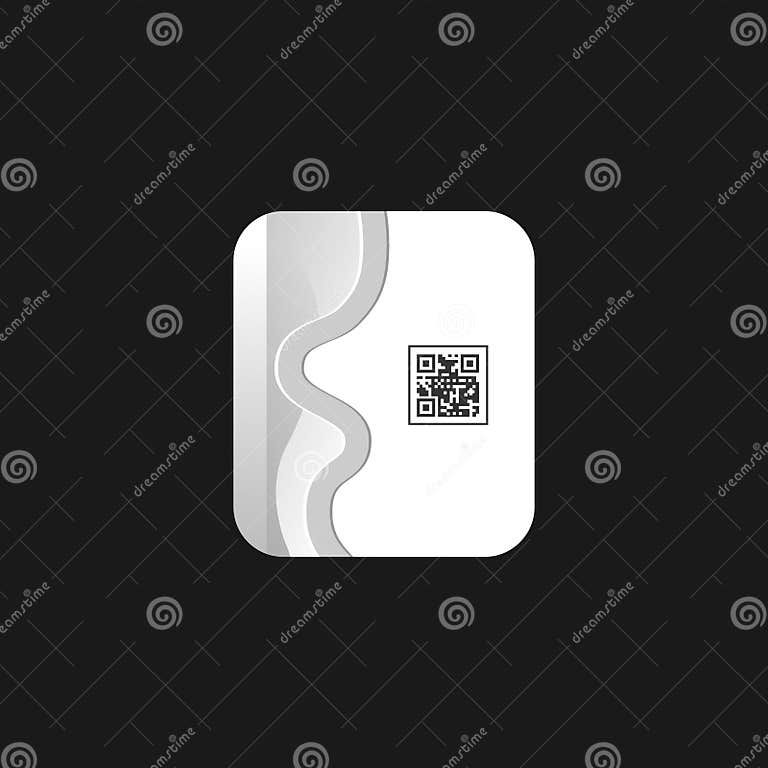 Barcode Qr Label with Abstract White Texture Vector Stock Vector ...