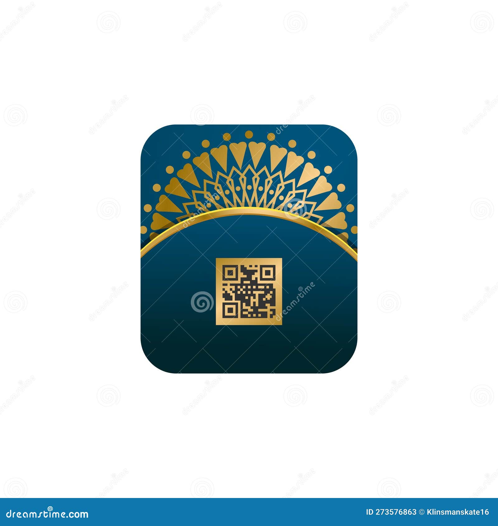 Barcode Qr Label with Ethnic Luxury Mandala Isolated Stock Vector ...