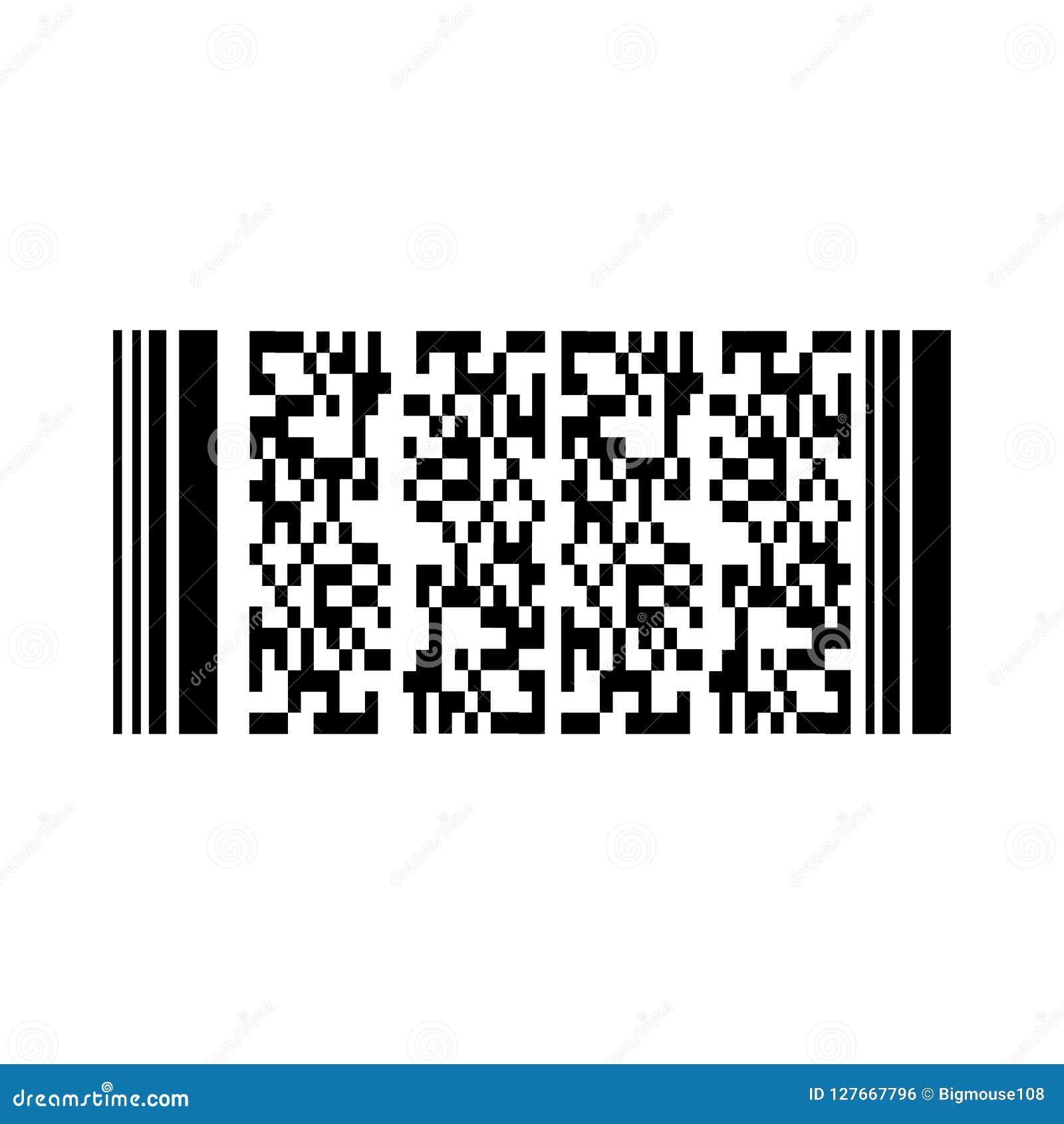 Barcode or QR Code Isolated on a Background. Vector Stock Vector ...