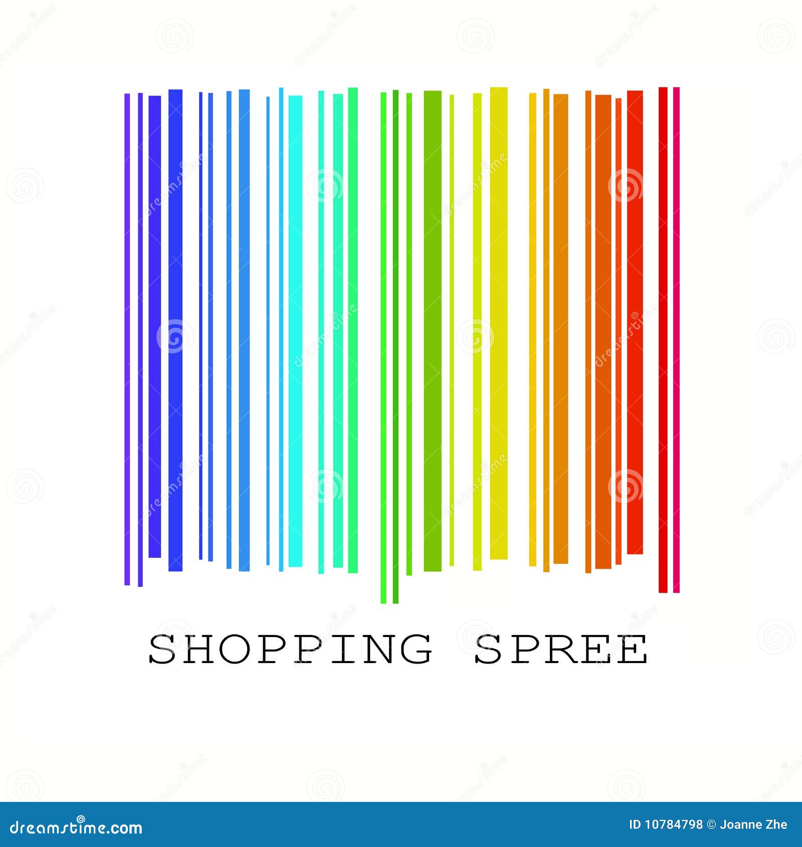 Barcode in rainbow colors stock illustration. Illustration of barcodes ...