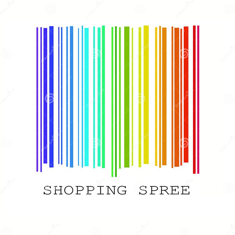 Barcode in rainbow colors stock illustration. Illustration of barcodes ...