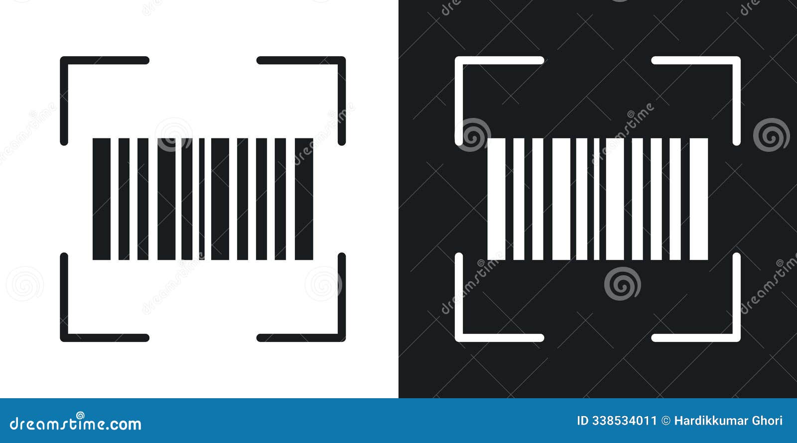 Barcode Read Icon Set. Scan Bar Code Vector Symbol. Sku Sign in Black ...