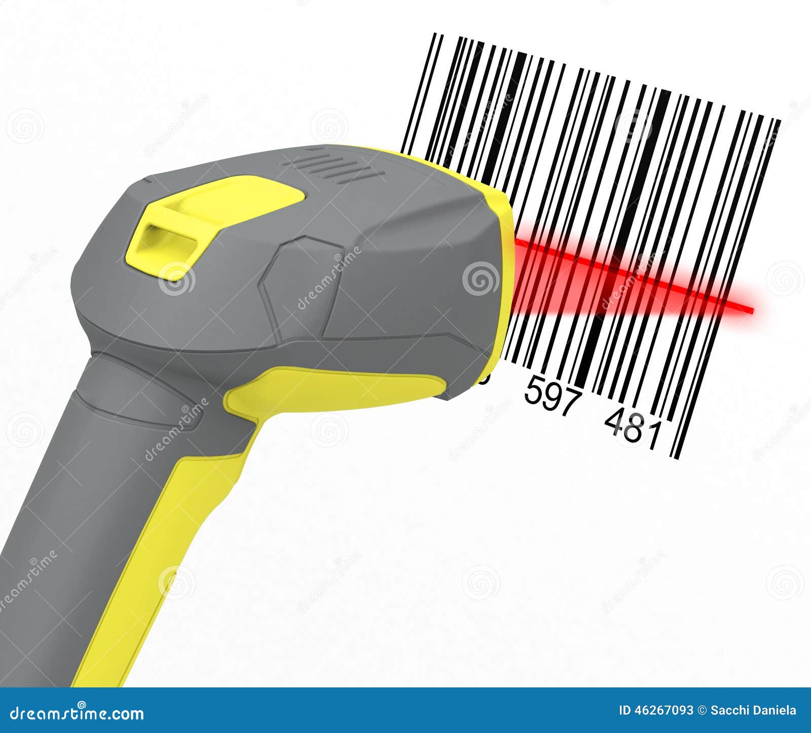 Barcode reader stock illustration. Illustration of scanner - 46267093