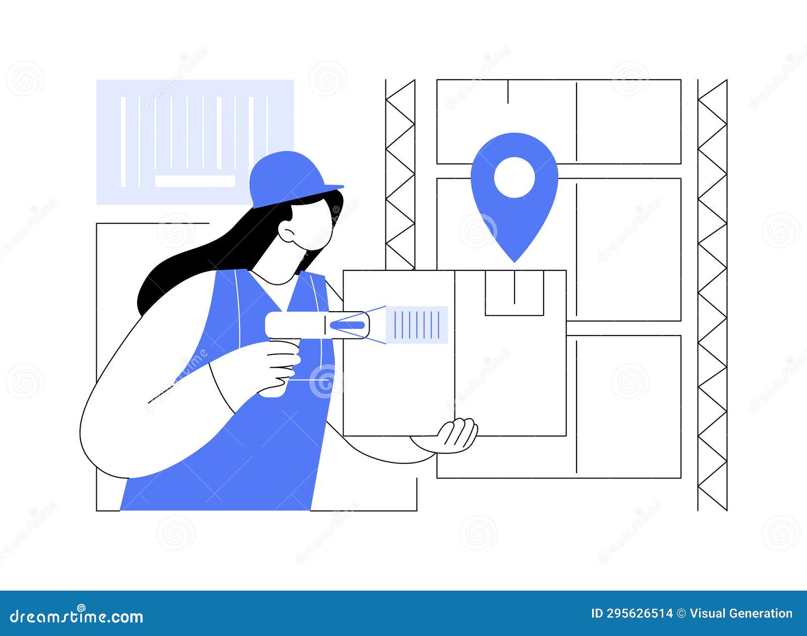 Barcode Reader Isolated Cartoon Vector Illustrations. Stock Vector ...