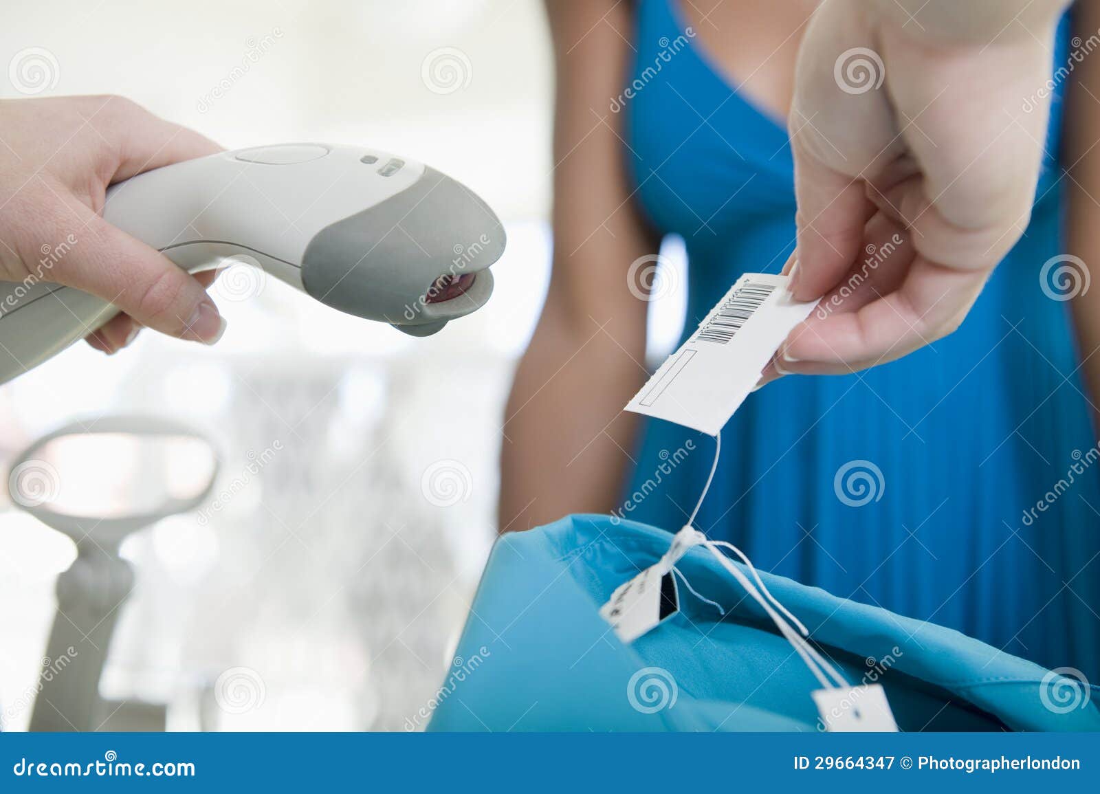 Barcode Reader Scanning Code on Price Tag Stock Image - Image of ...