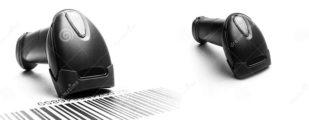 Barcode Reader Set. Retail Label Barcode Scan Stock Photo - Image of ...