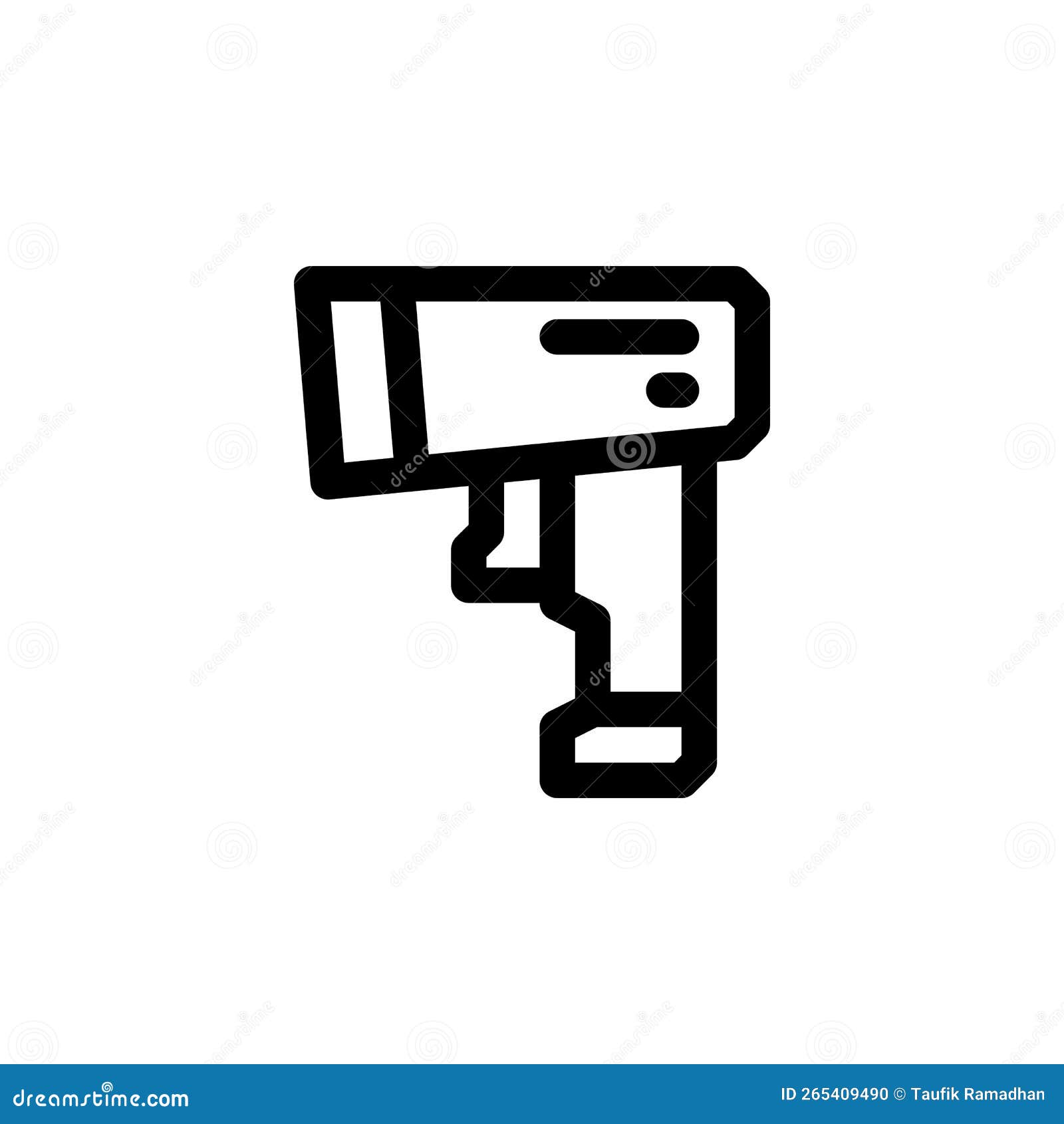 Barcode Reader Vector Icon. Computer Component Icon Outline Style ...