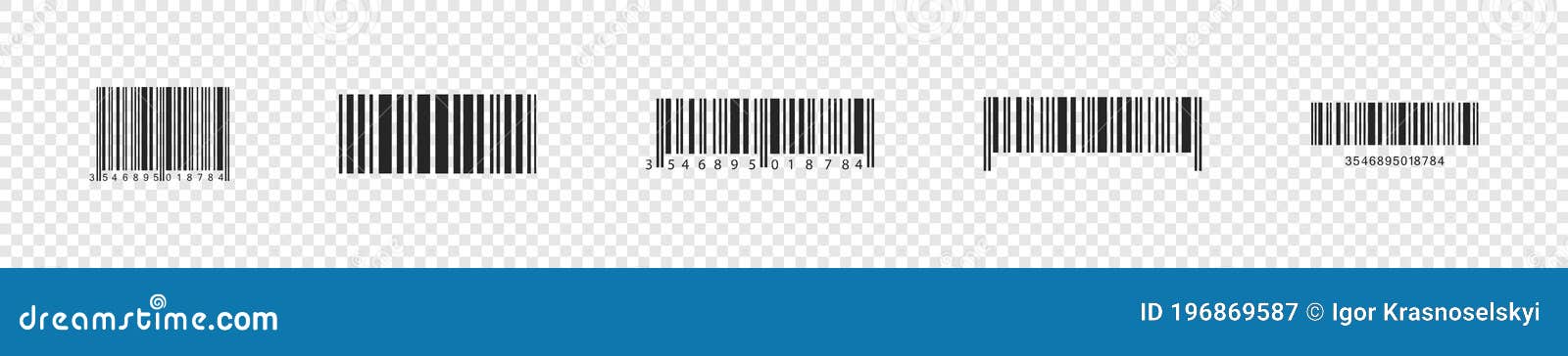 Barcode. Realistic Bar Code Vector Icons. Bar Code, Isolated Stock ...