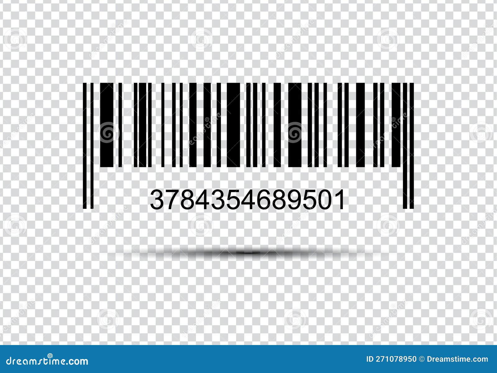 Barcode Realistic icon stock vector. Illustration of market - 271078950