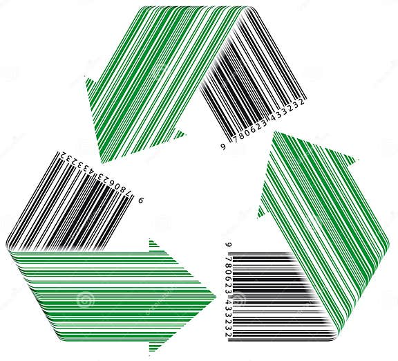 Barcode Recycle stock vector. Illustration of concept - 9139264