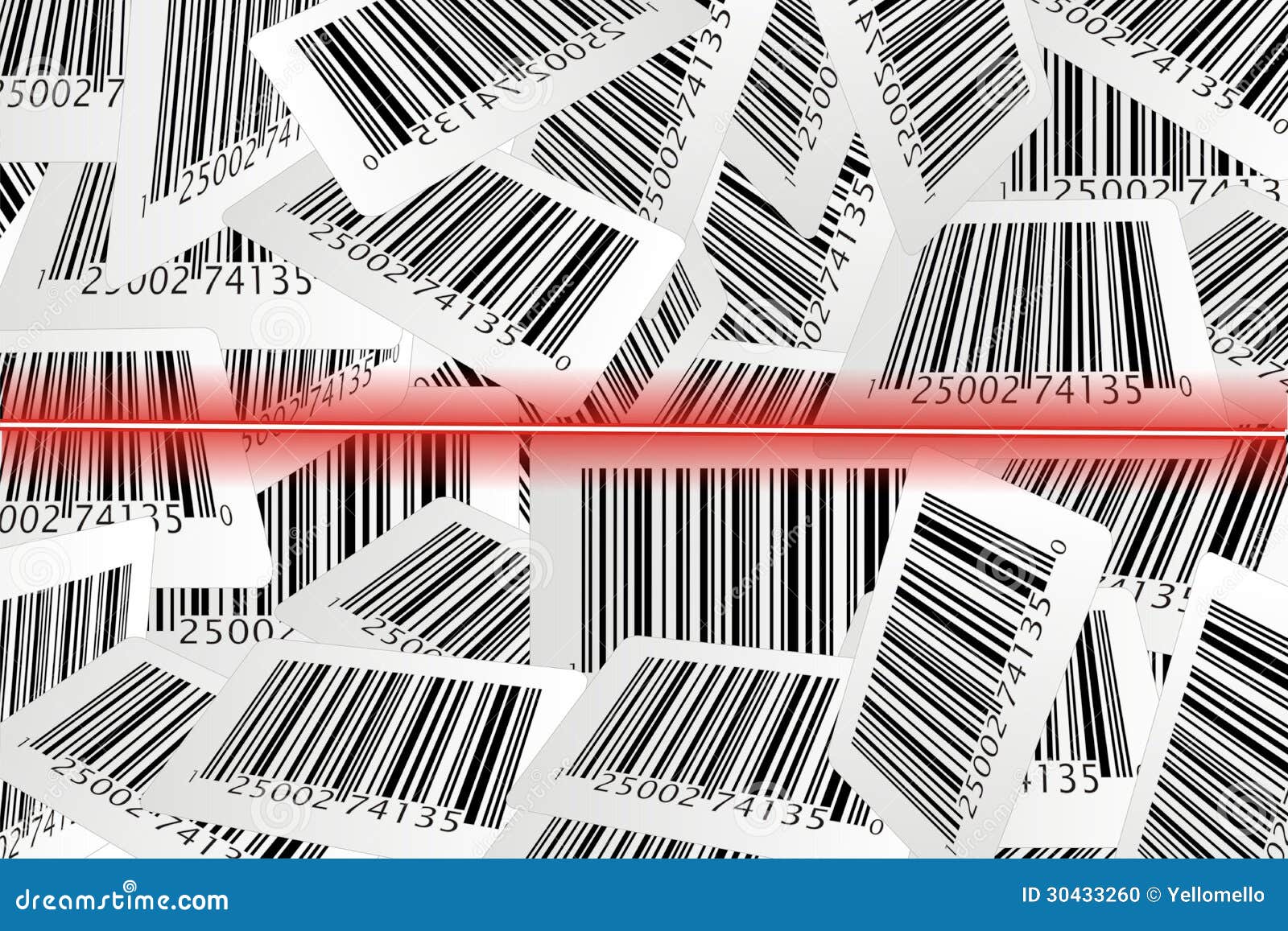 Barcode With Red Laser Stock Photo | CartoonDealer.com #30433260