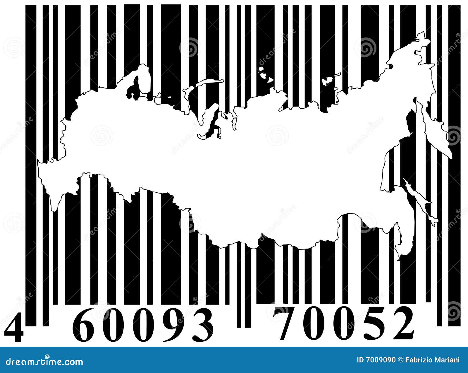 Barcode with Russia Outline Stock Vector - Illustration of computer ...