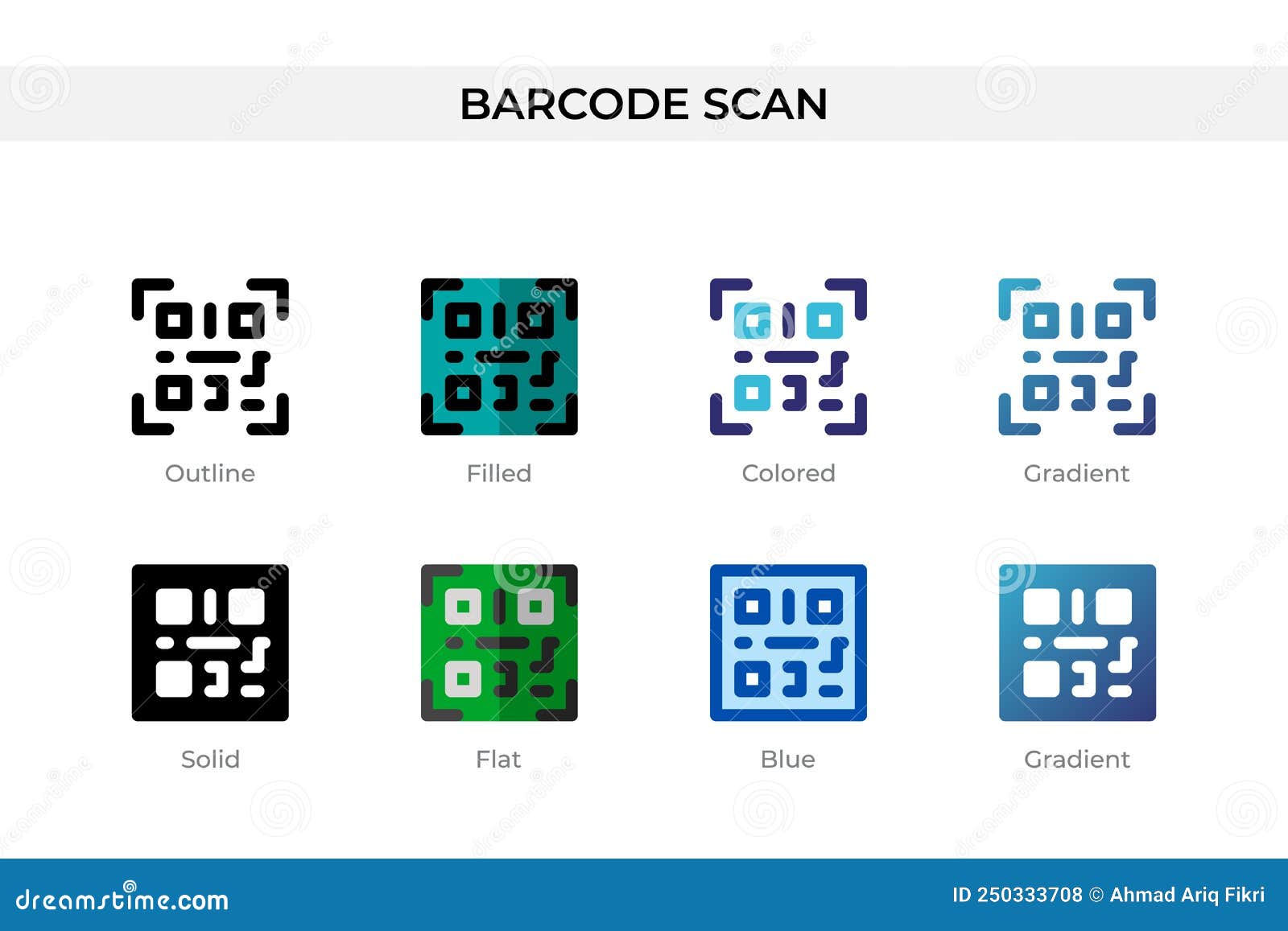 Barcode Scan Icon in Different Style. Barcode Scan Vector Icons ...