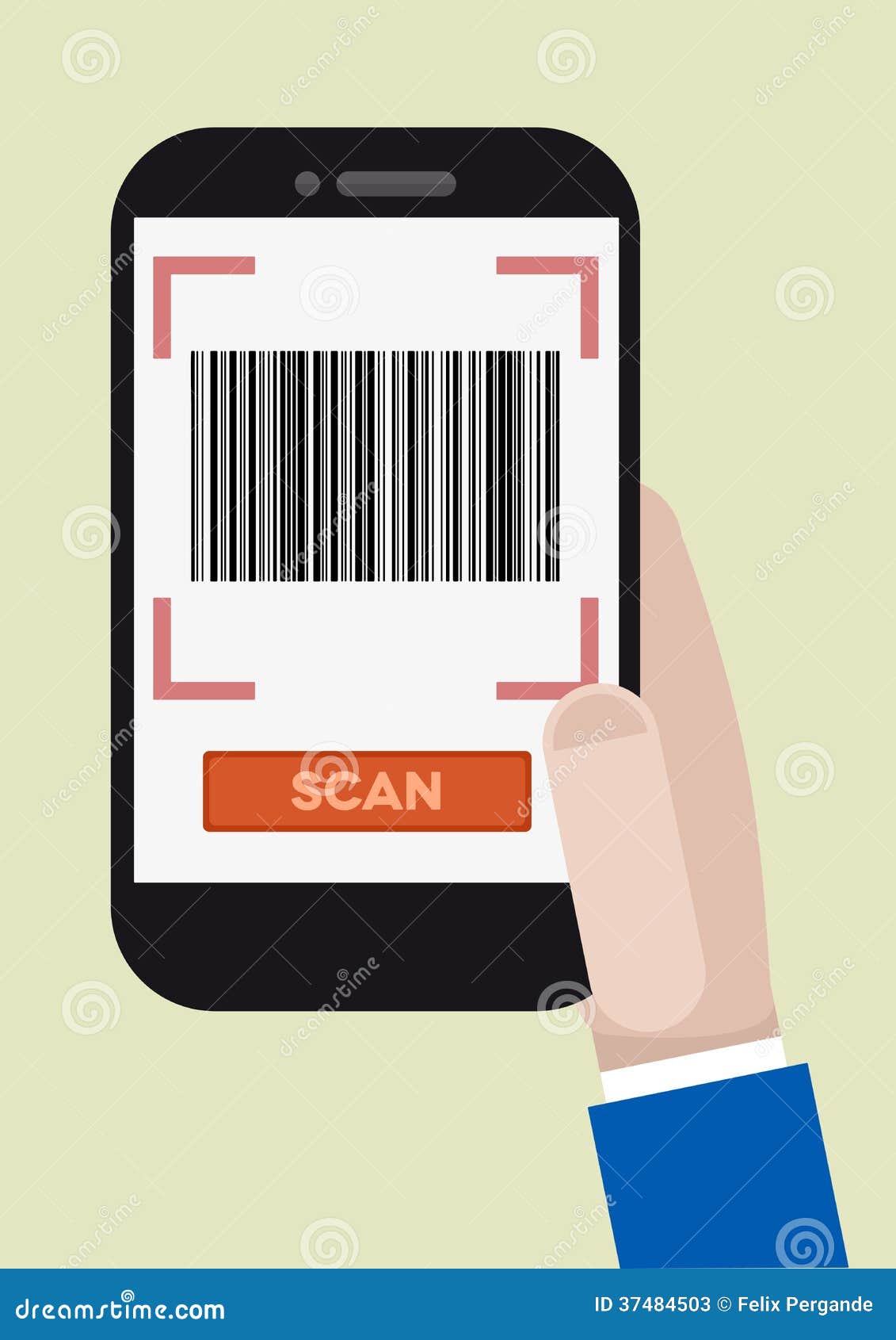 Barcode scan stock vector. Illustration of interface - 37484503