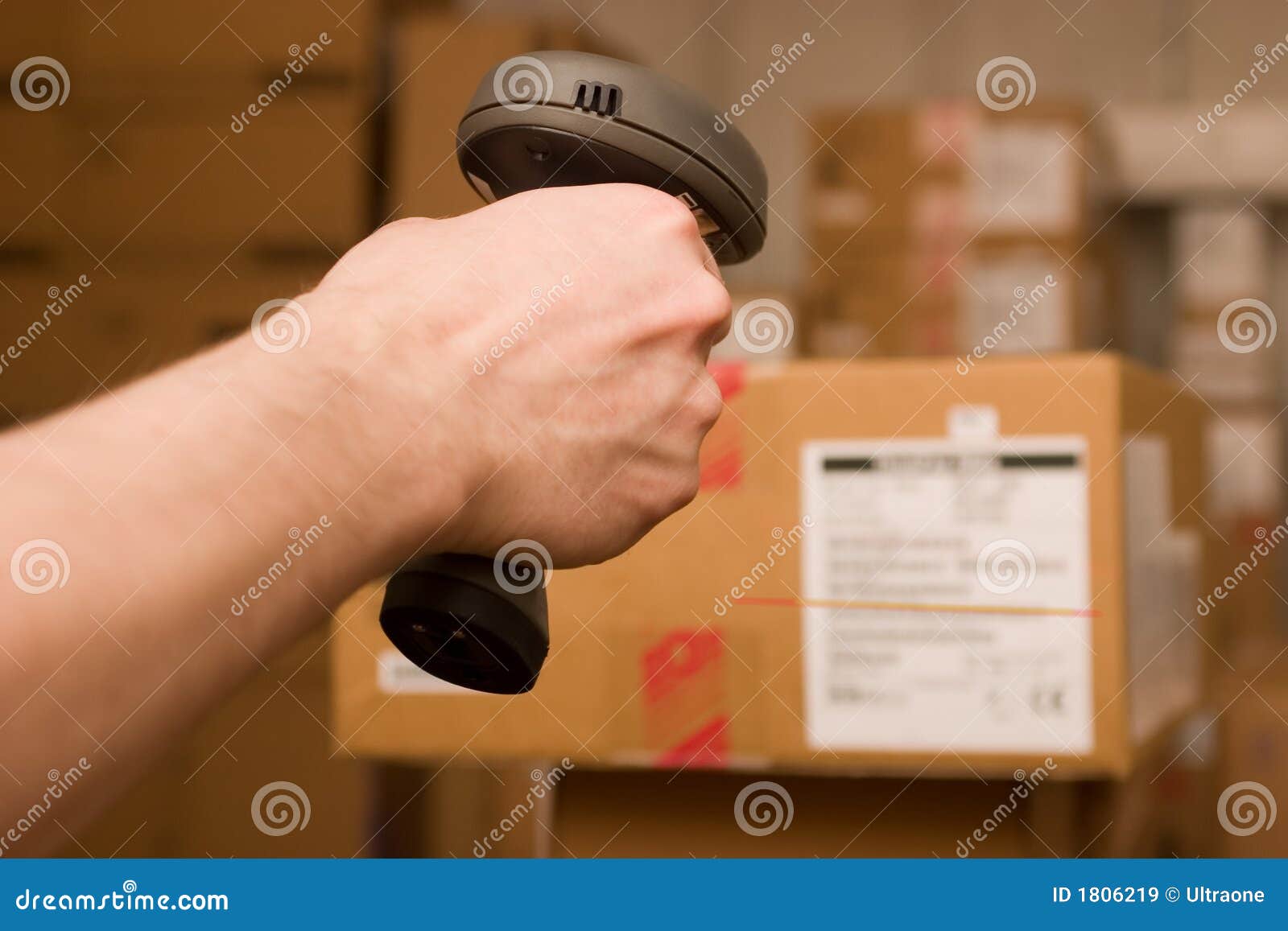 Barcode Scaner in Hands for a Man Stock Image - Image of pricing ...