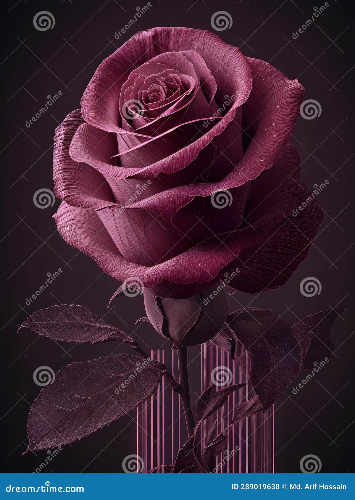 Barcode Scanlines Rose Generated By Ai Stock Photography ...