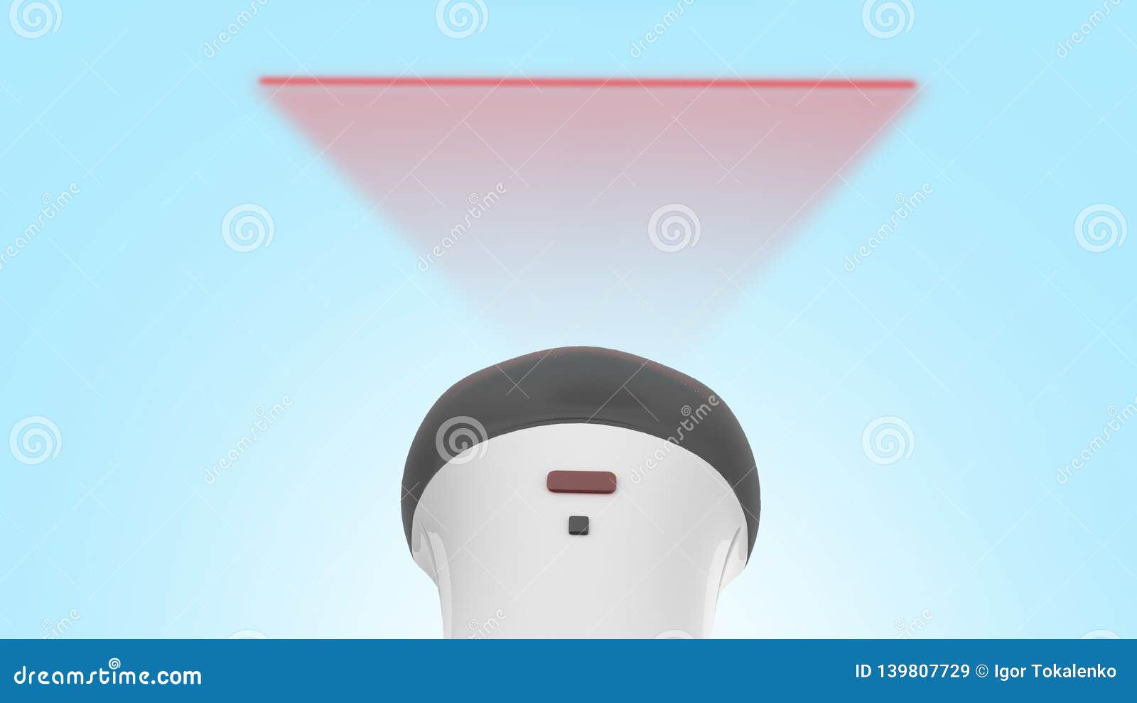 Barcode Scanner 3d Render on Blue Gradient Background Stock ...