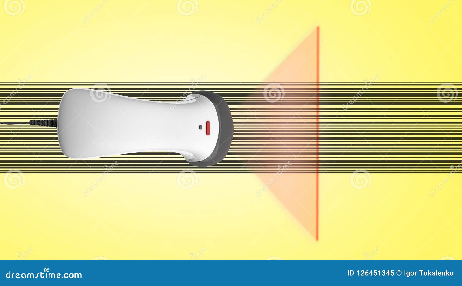 Barcode Scanner 3d Render on Color Background Stock Illustration ...