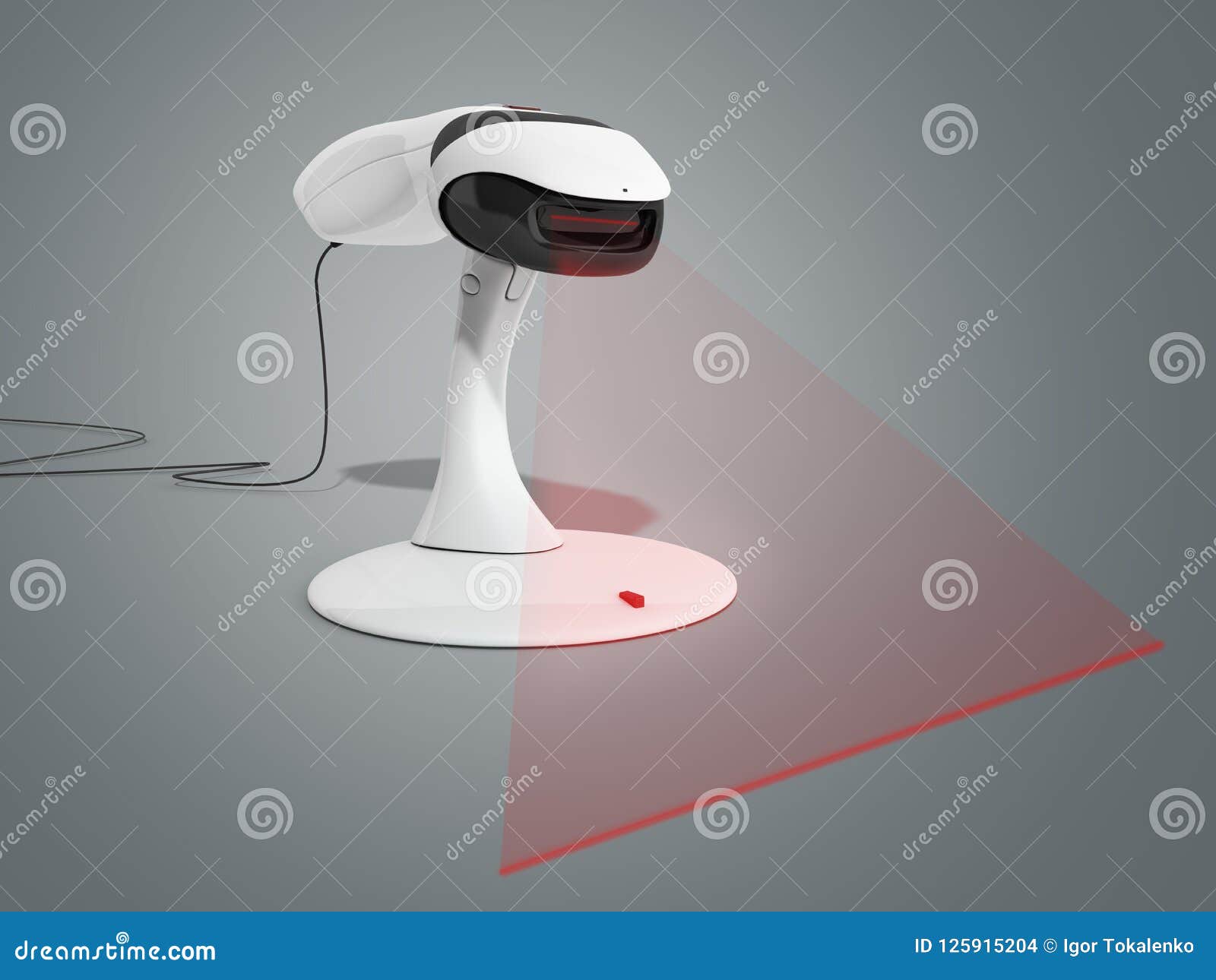 Barcode Scanner 3d Render on Grey Background Stock Illustration ...