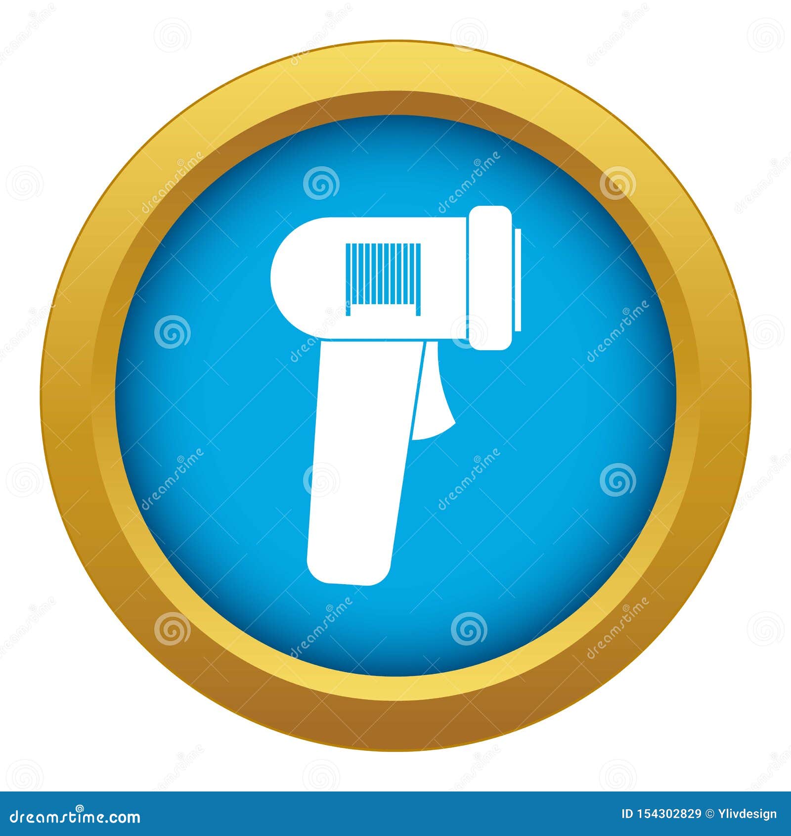 Barcode Scanner Icon Blue Vector Isolated Stock Vector - Illustration ...