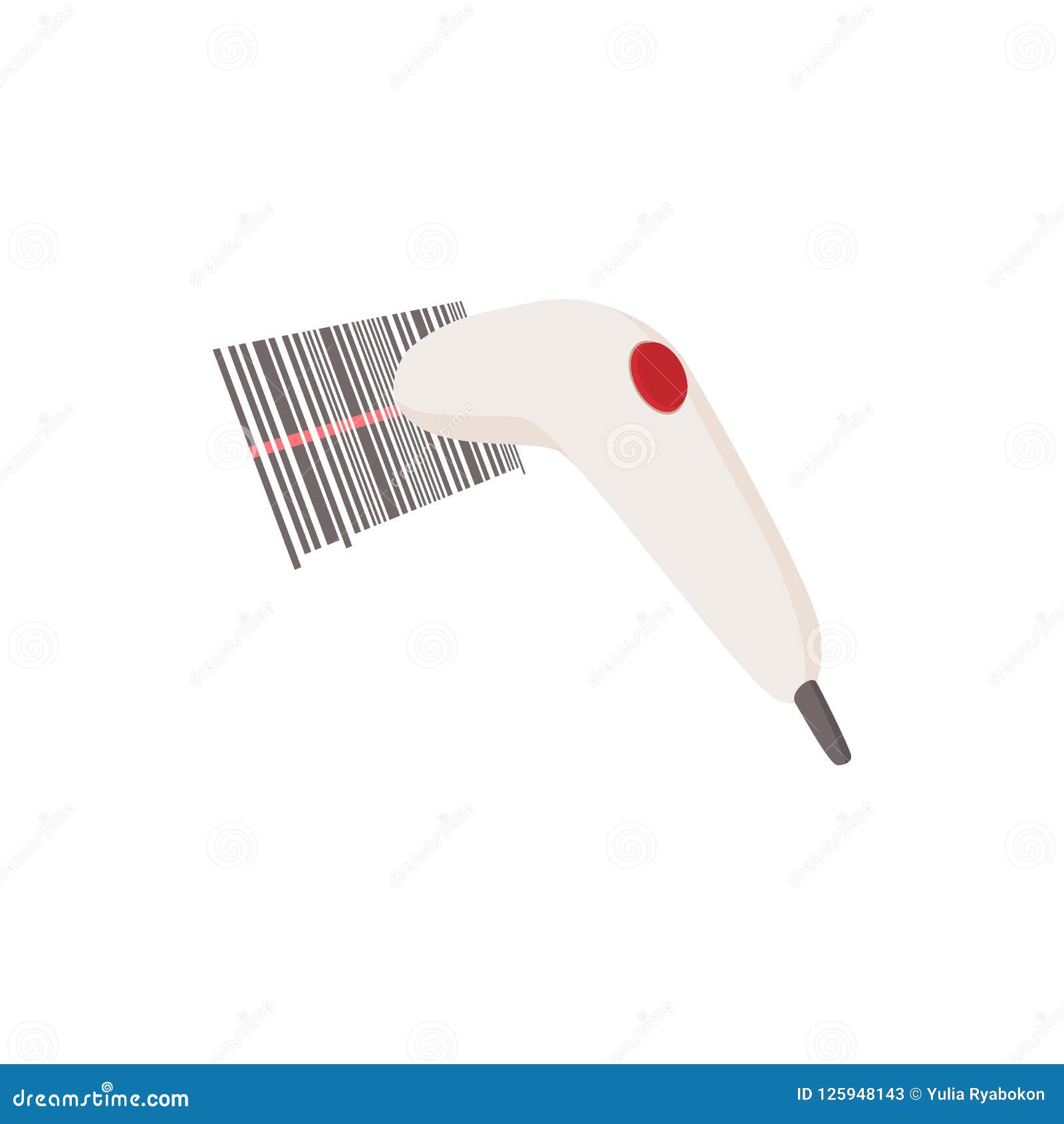 Barcode Scanner Icon, Cartoon Style Stock Illustration - Illustration ...
