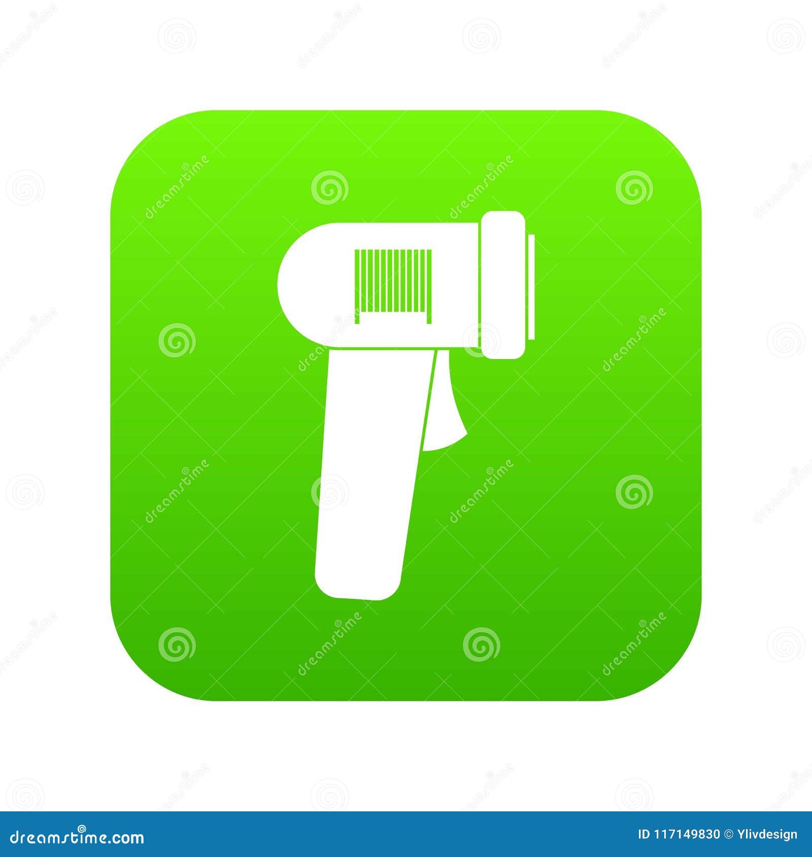 Barcode Scanner Icon Digital Green Stock Vector - Illustration of ...