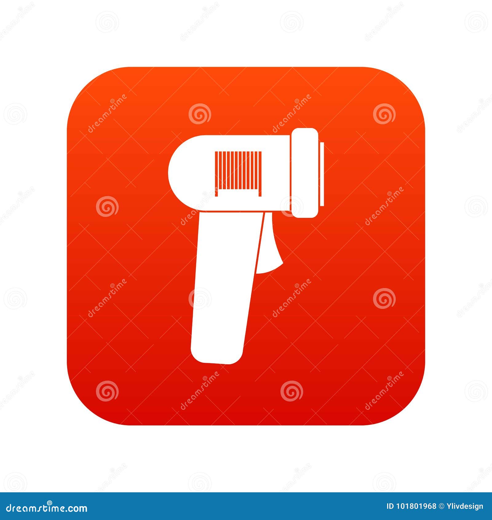 Barcode Scanner Icon Digital Red Stock Vector - Illustration of gather ...