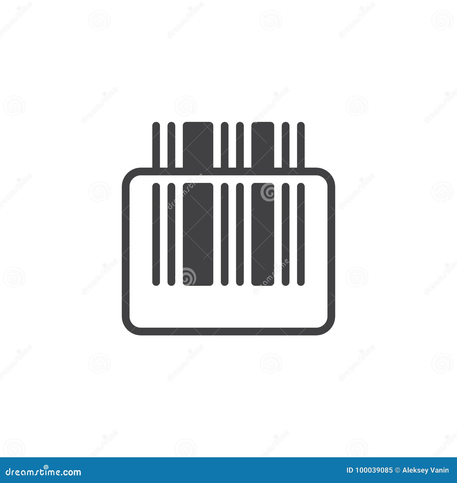 Barcode Scanner Icon Vector Stock Vector - Illustration of pictogram ...
