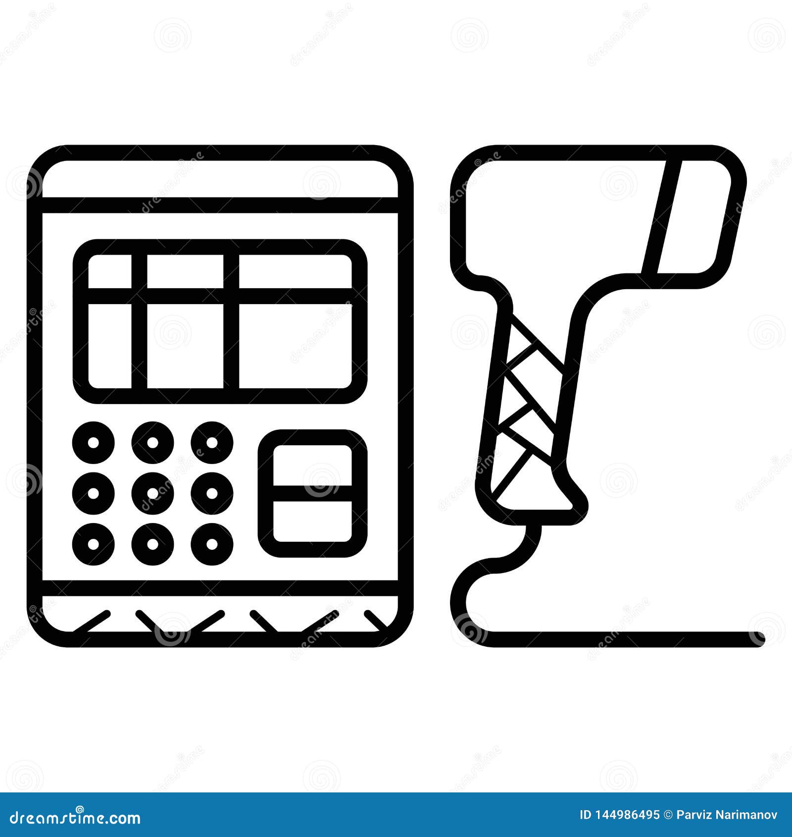 Barcode Scanner Icon Vector Illustration Stock Illustration ...