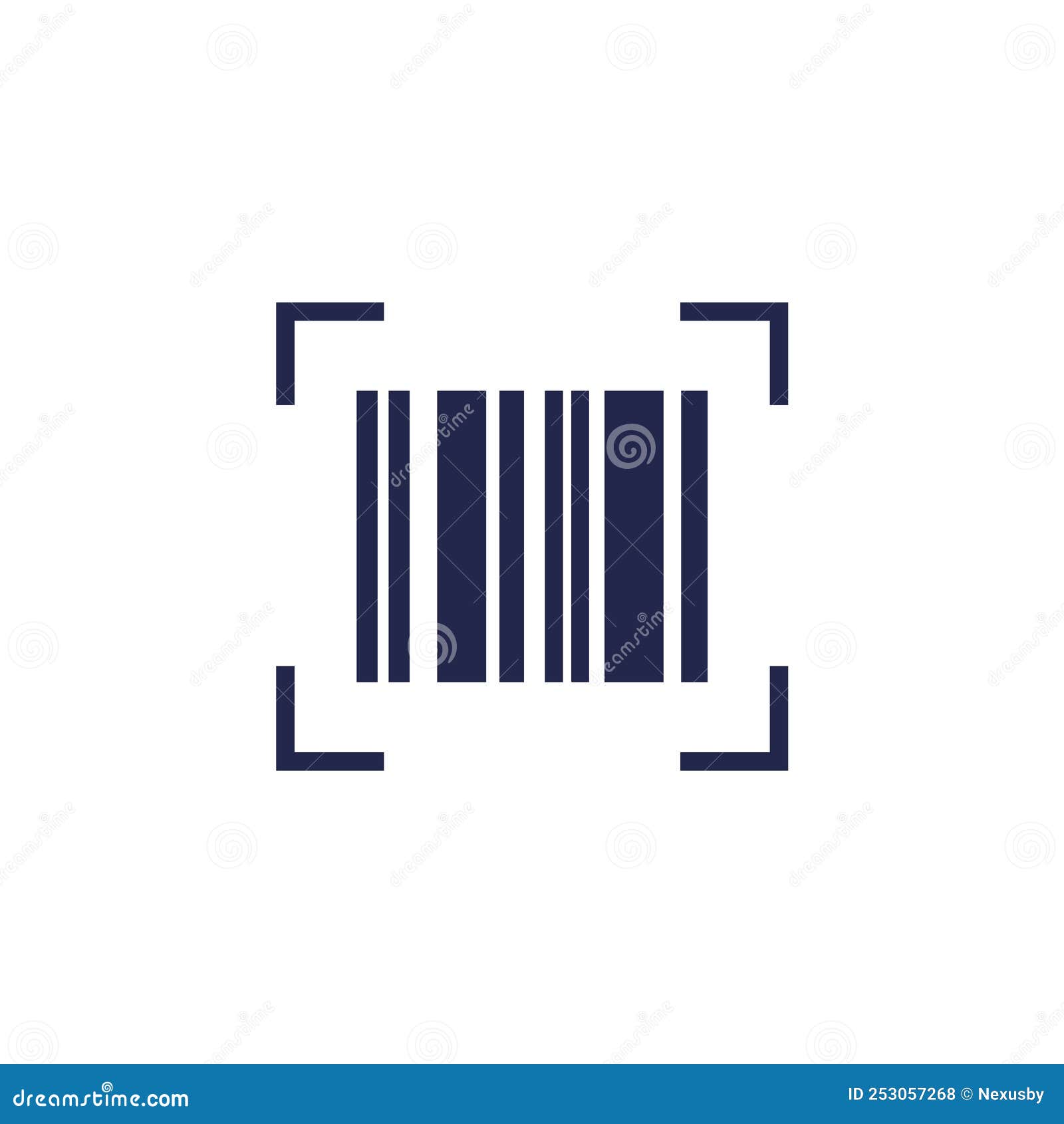 Barcode Scanner Icon on White Stock Vector - Illustration of isolated ...