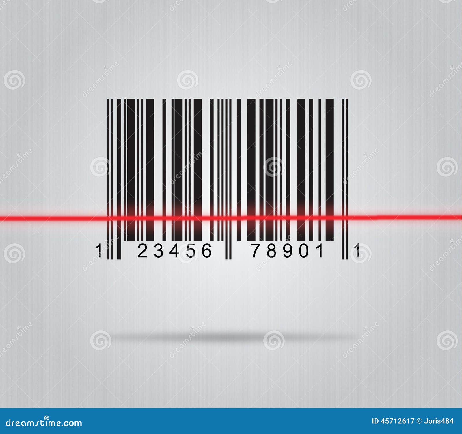 Barcode With Red Laser Beam Vector Illustration | CartoonDealer.com ...