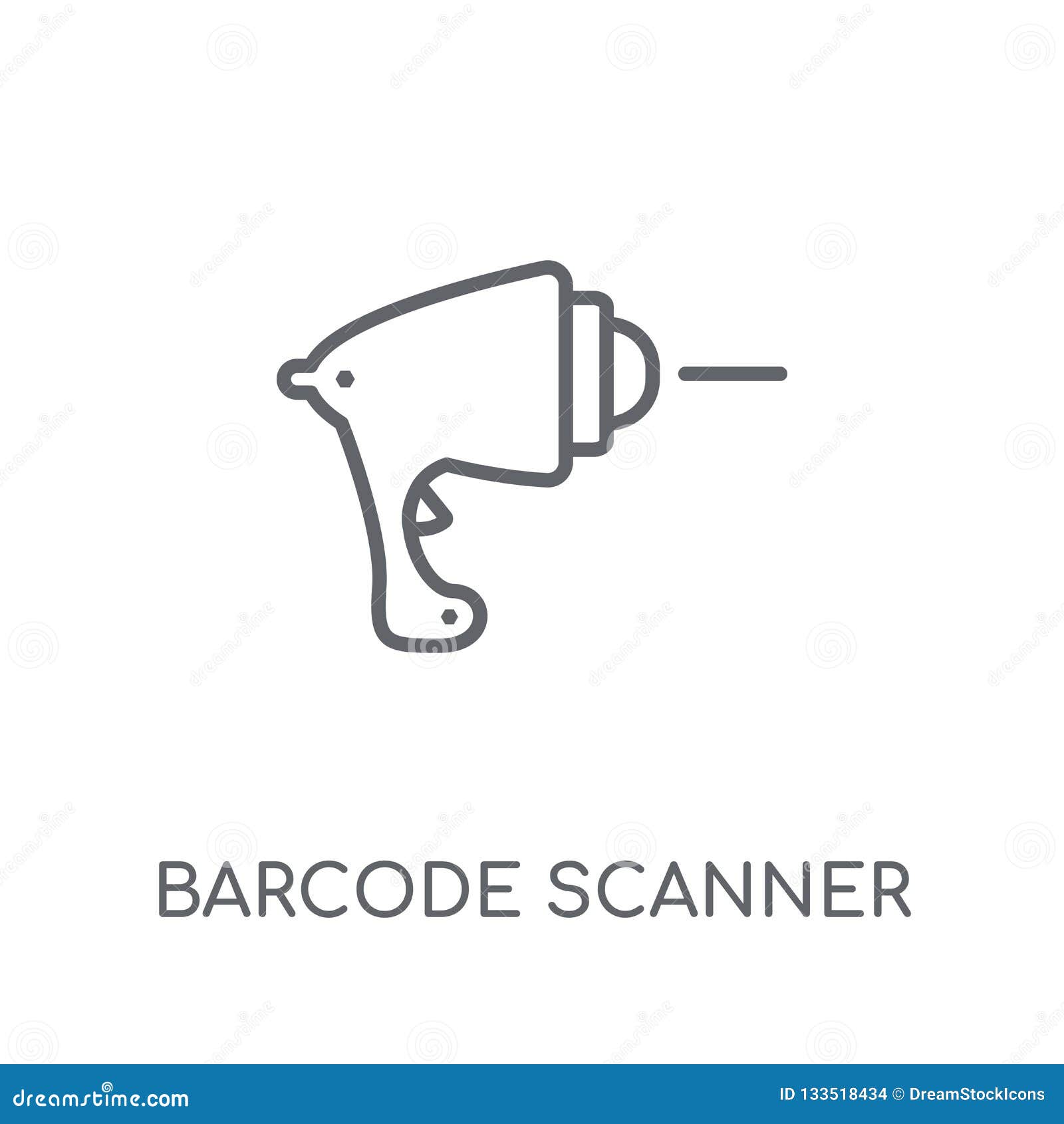 Barcode Scanner Linear Icon. Modern Outline Barcode Scanner Logo Vector ...