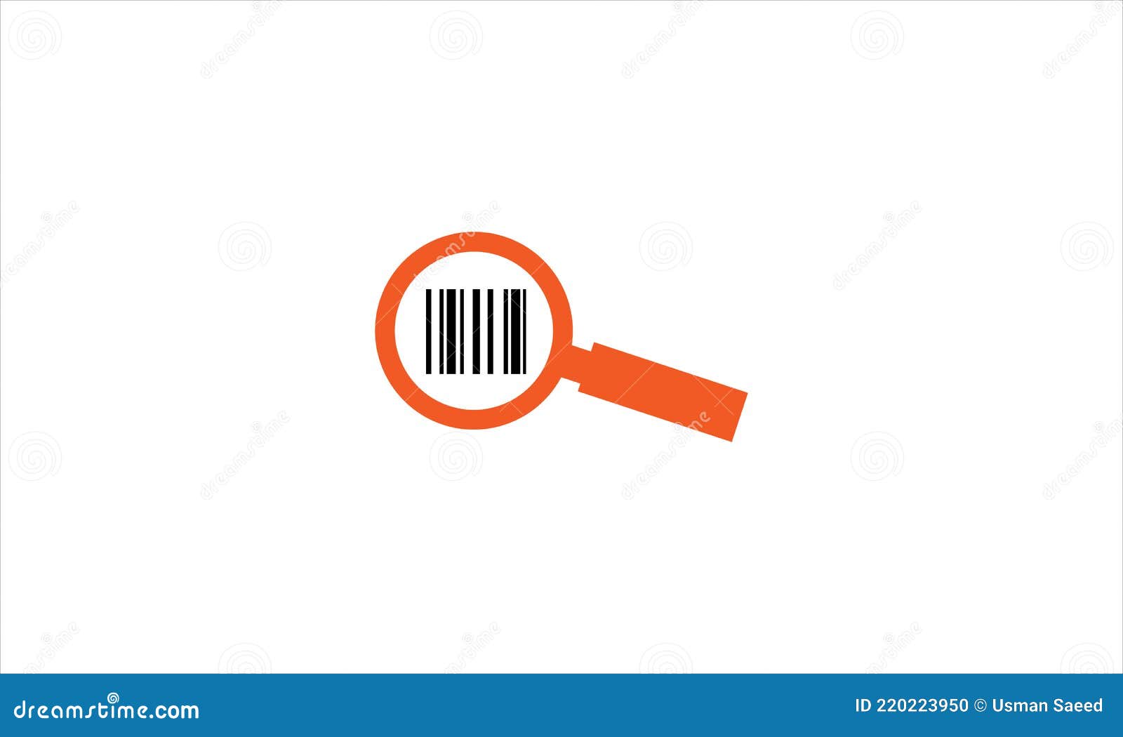 Barcode Scanner Magnifier Icon Logo Design Element Logo Stock Vector ...