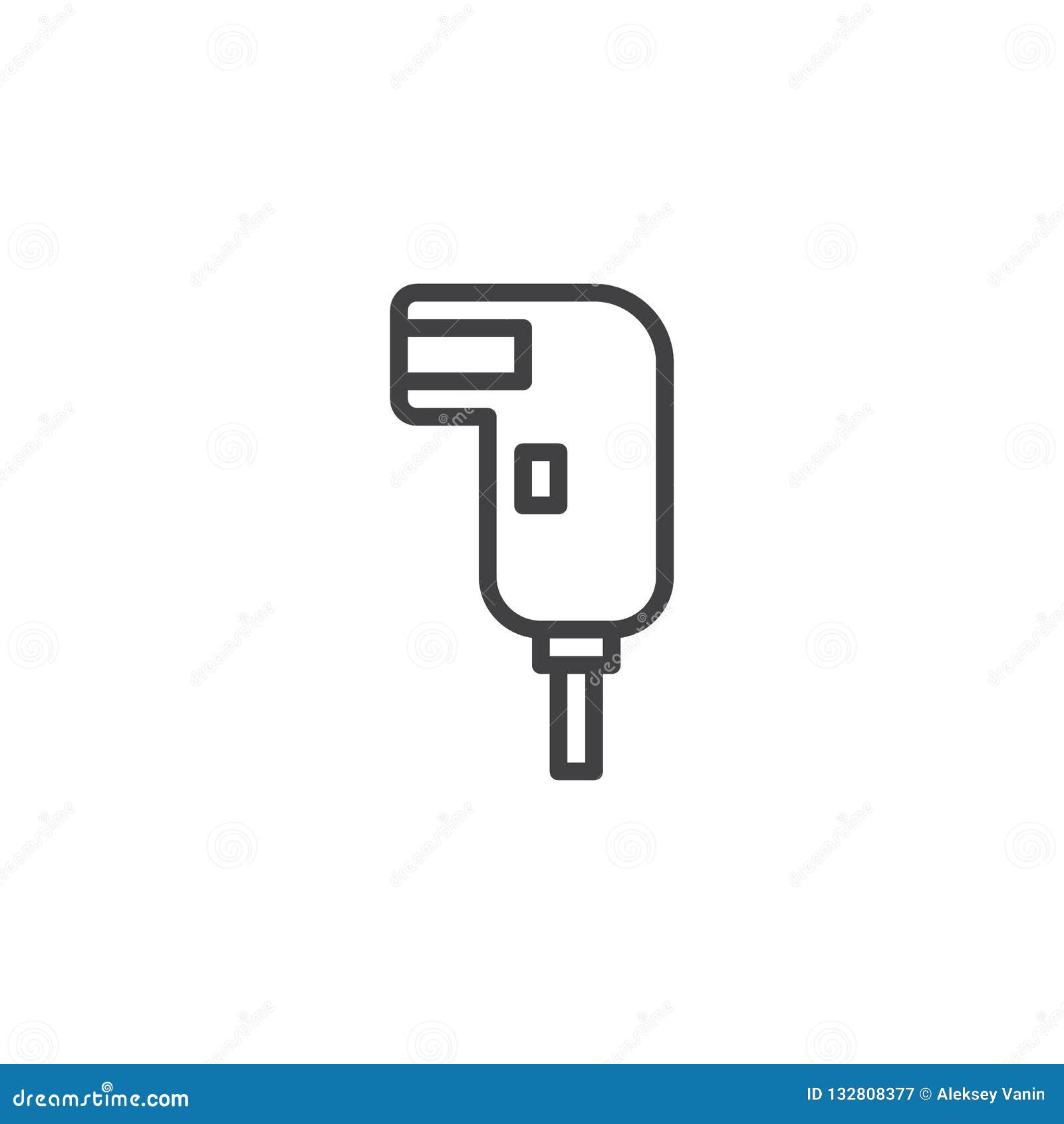 Barcode Scanner Outline Icon Stock Vector - Illustration of code, sign ...