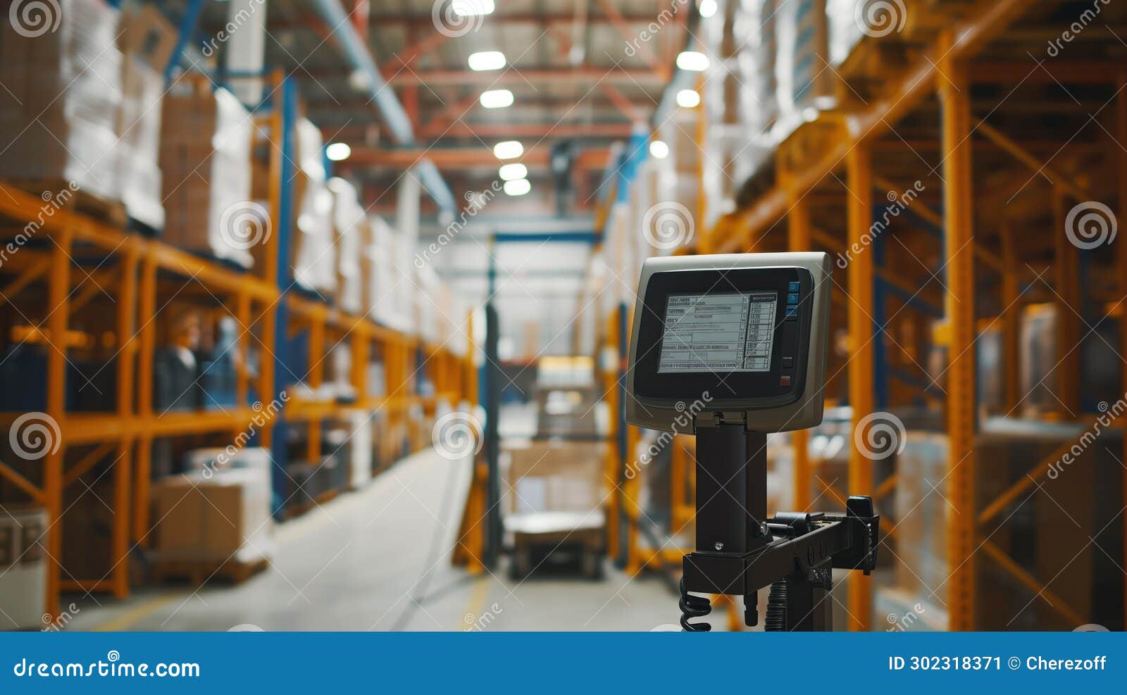 Barcode Scanner in the Product Warehouse Stock Image - Image of product ...