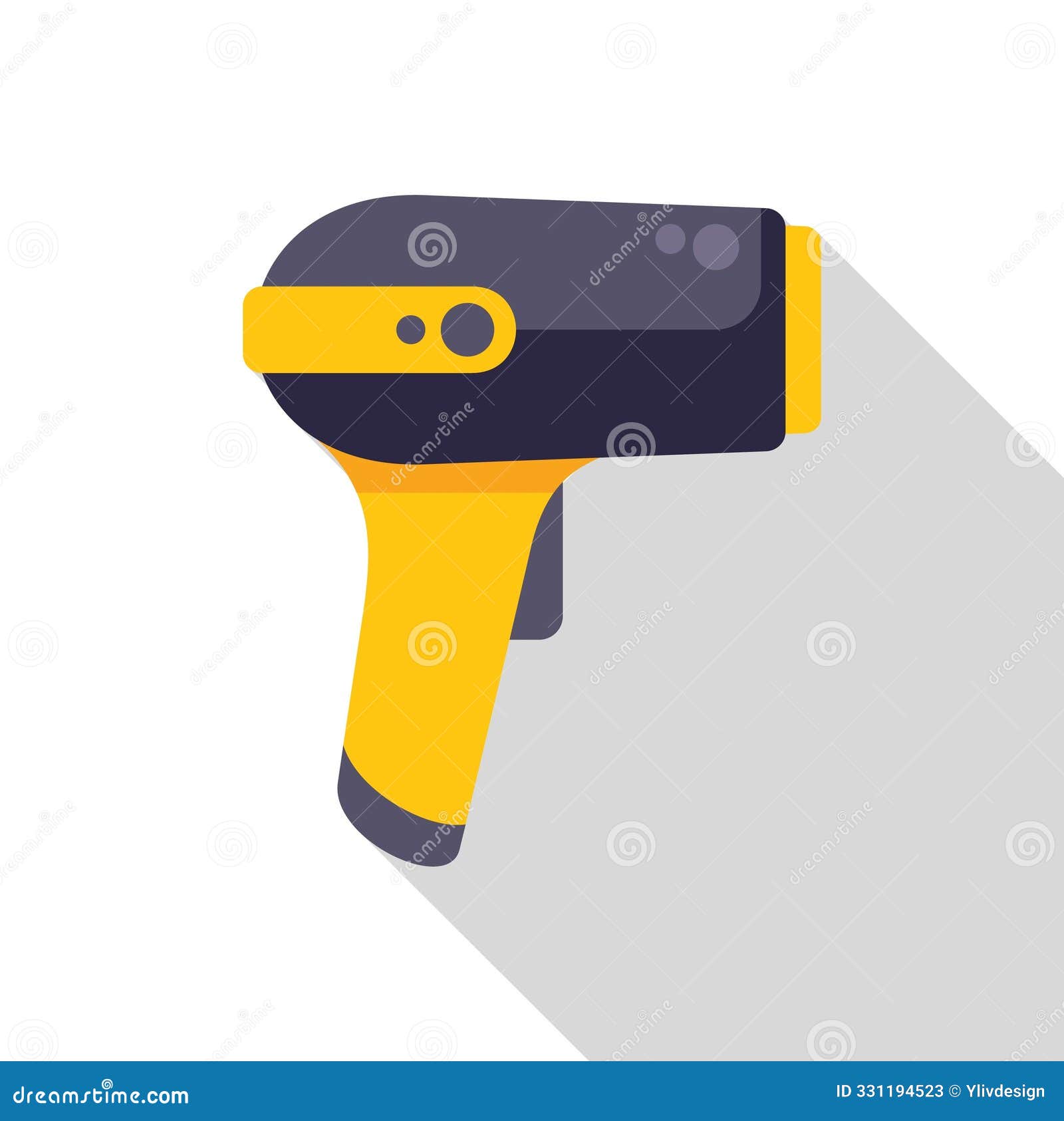 Barcode Scanner Scanning a Barcode Flat Design Illustration Stock ...