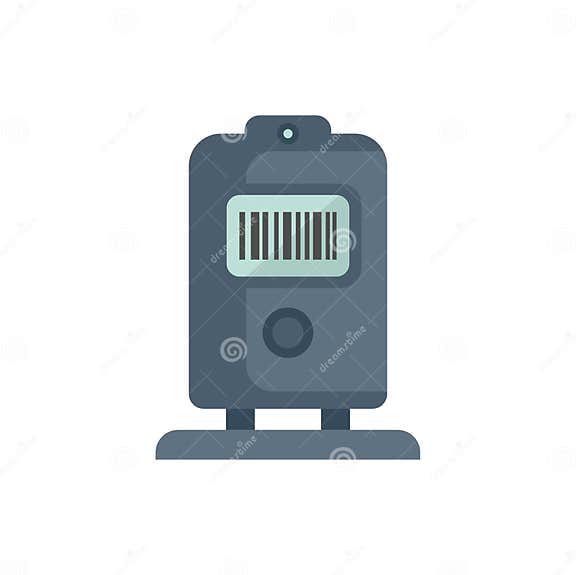Barcode Scanner Standing on a Stand Showing a Barcode Icon Stock ...