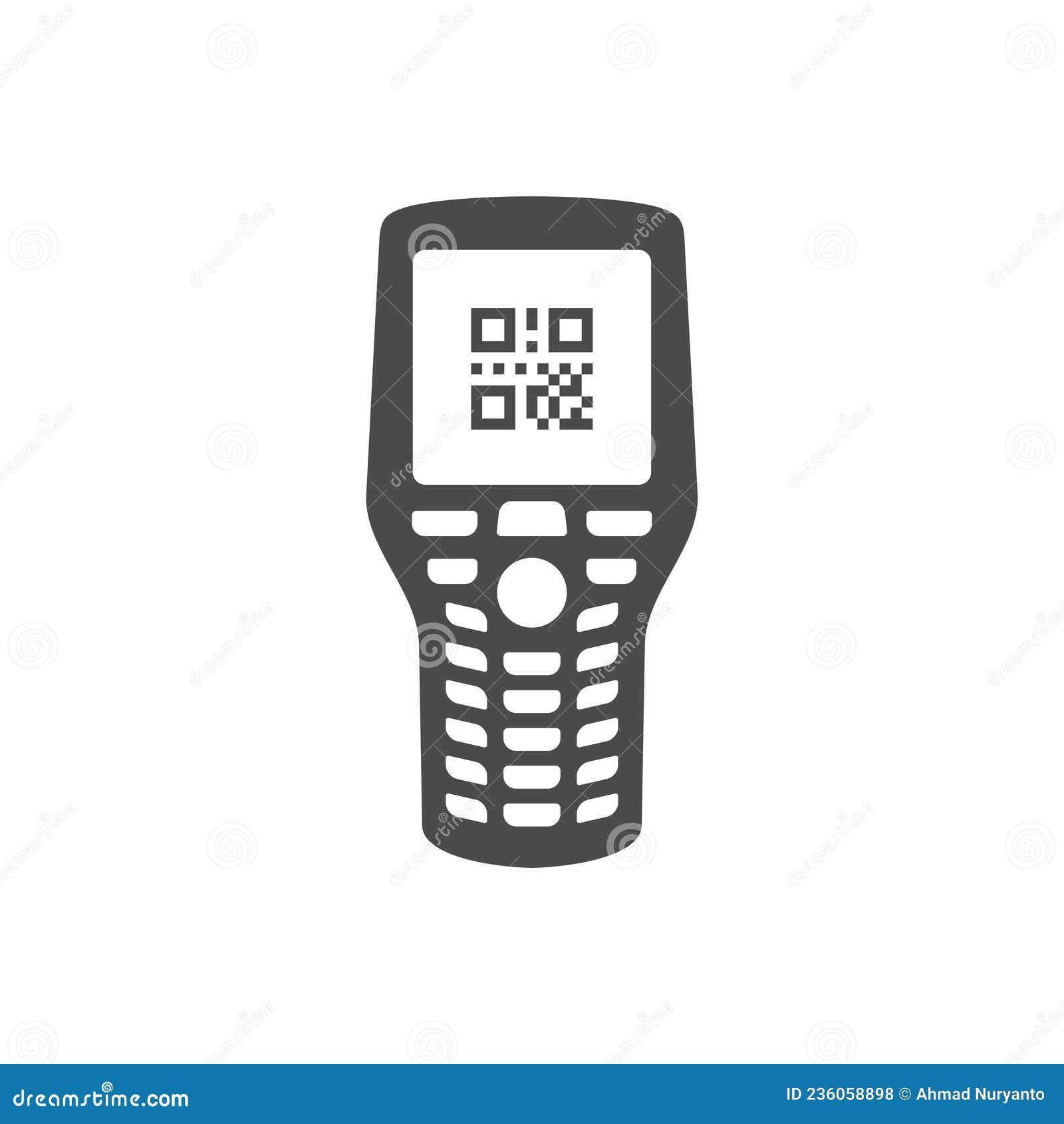 Barcode scanner wireless stock illustration. Illustration of ...