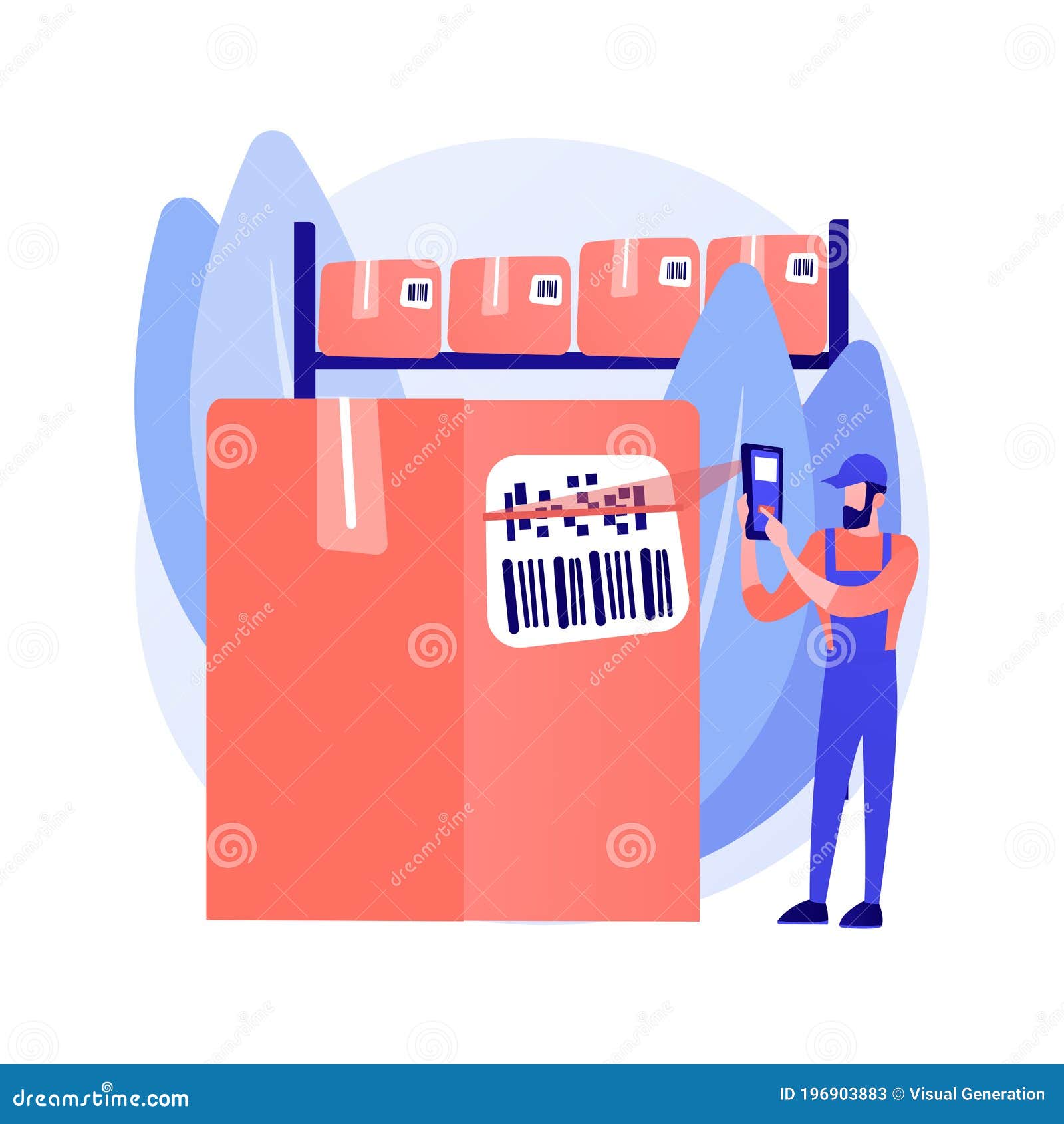 Barcode Scanning Abstract Concept Vector Illustration. Stock Vector ...