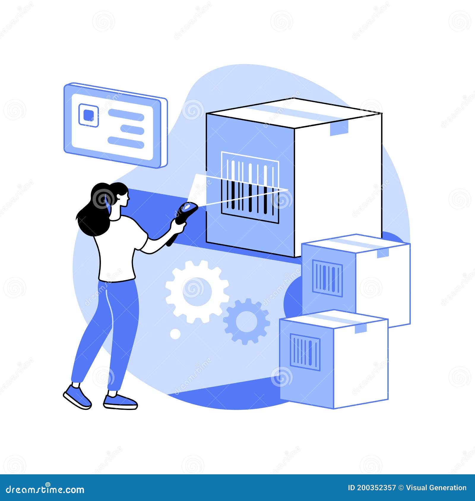 Barcode Scanning Abstract Concept Vector Illustration. Stock Vector ...
