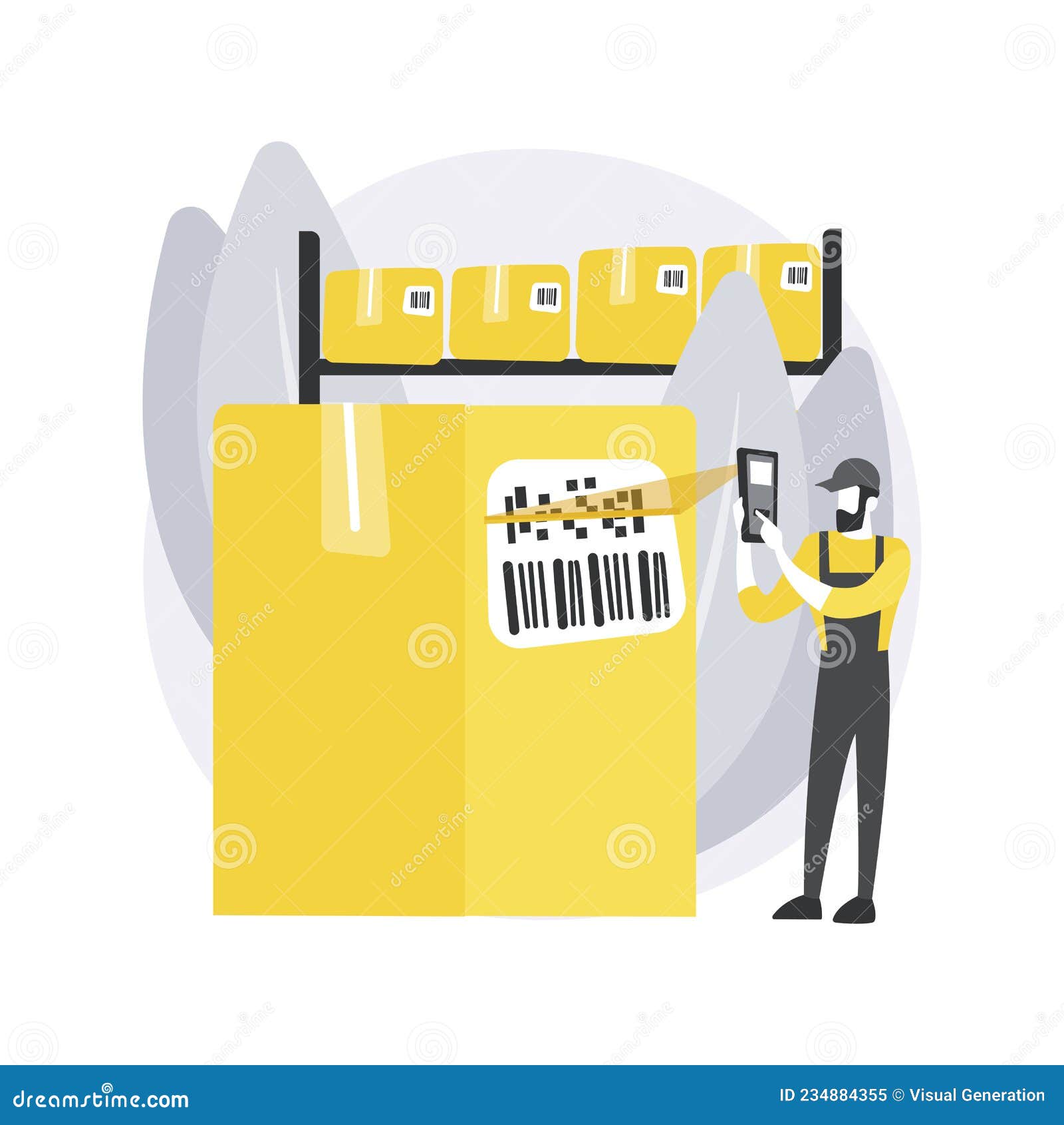 Barcode Scanning Red Beam On White Background. Stock Photography ...