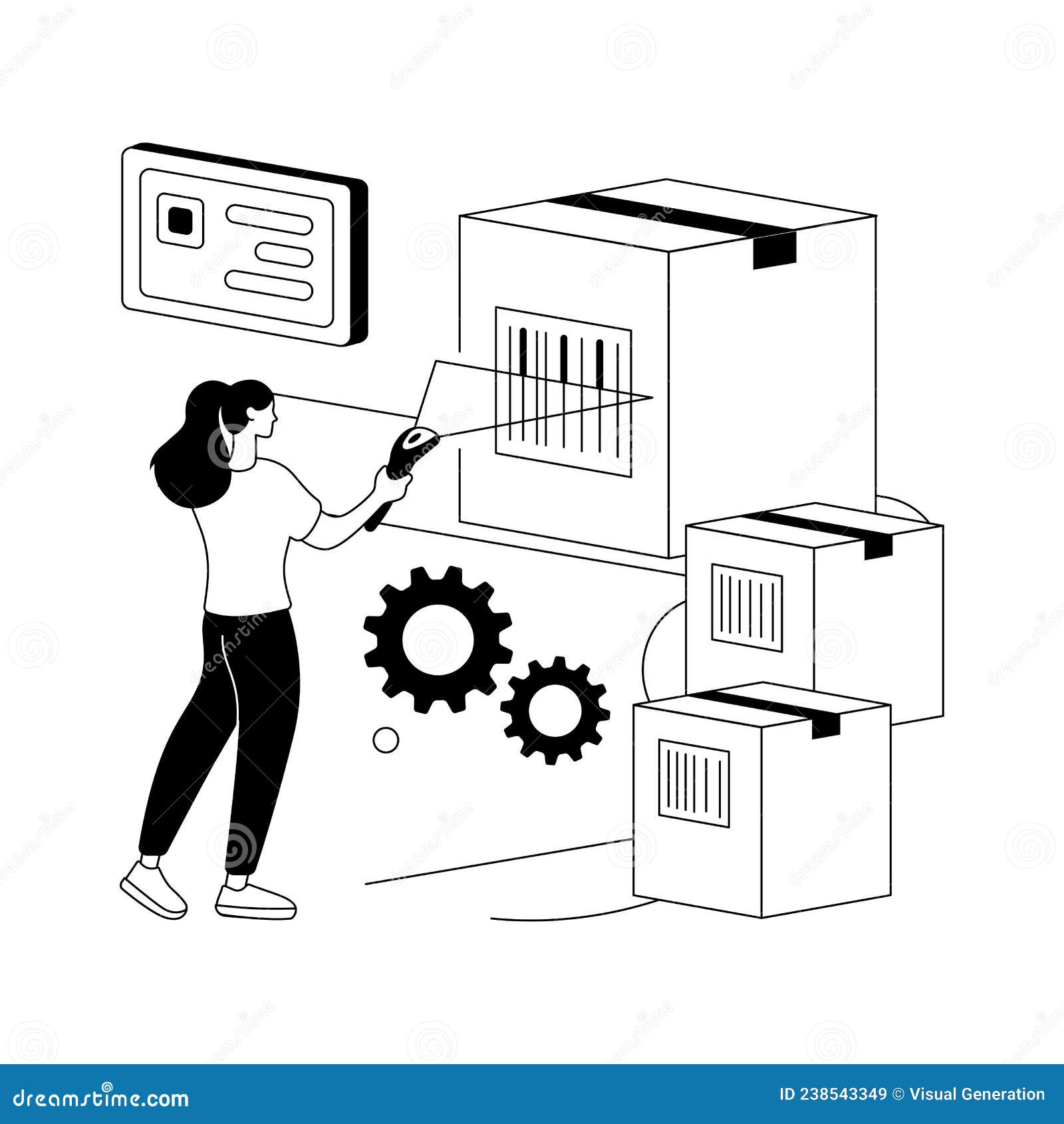 Barcode Scanning Abstract Concept Vector Illustration. Stock Vector ...