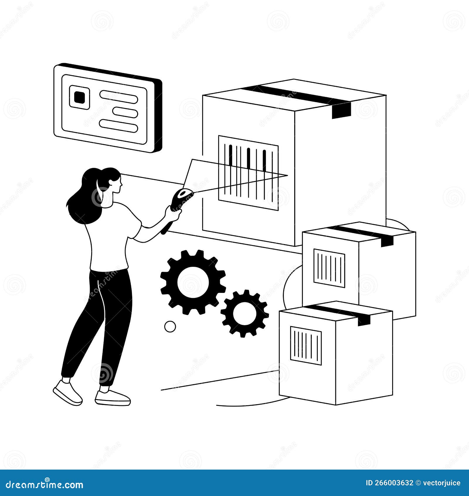 Barcode Scanning Abstract Concept Vector Illustration Stock Vector ...