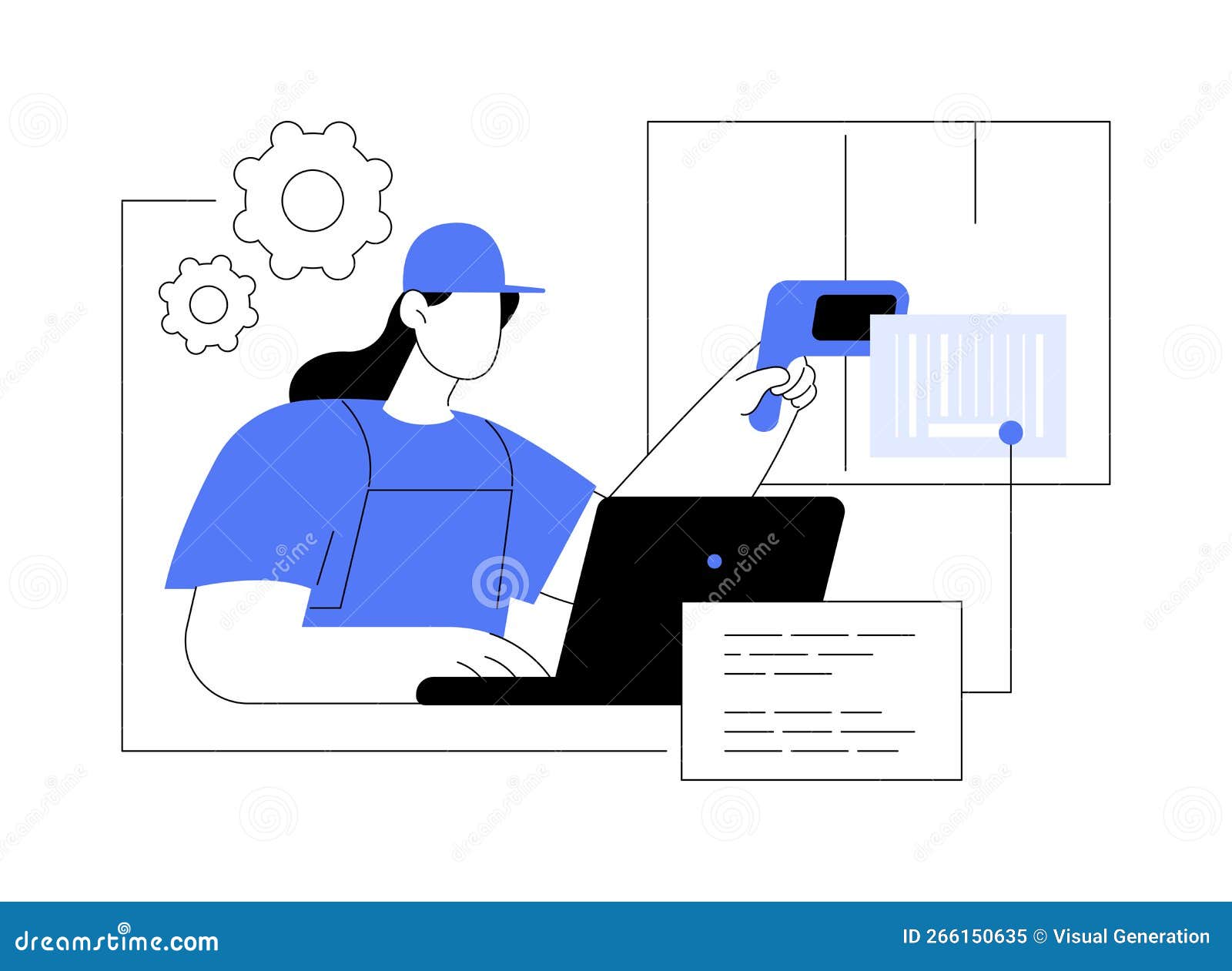 Barcode Scanning Abstract Concept Vector Illustration. Stock Vector ...