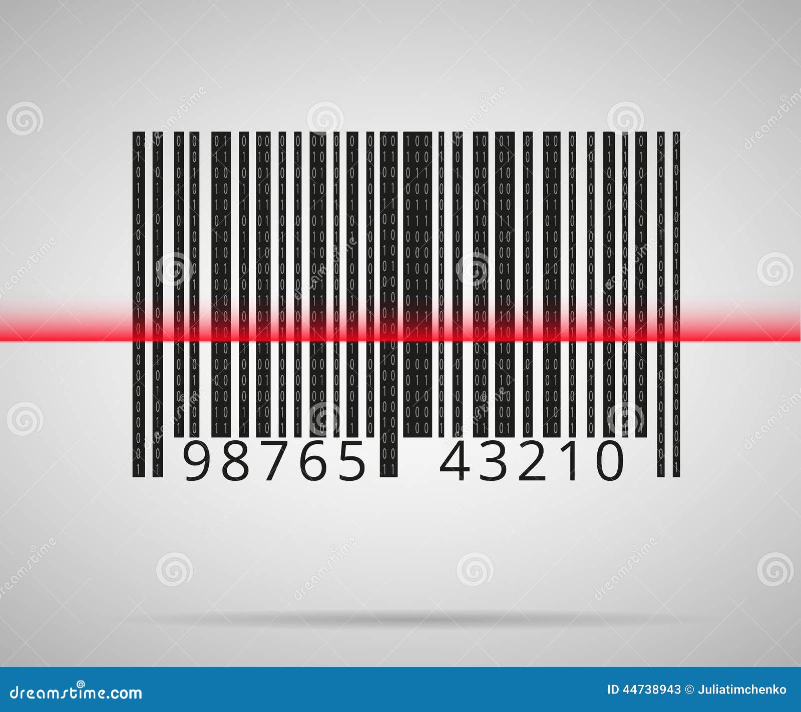 Barcode Scanning Red Beam On White Background. Stock Photography ...